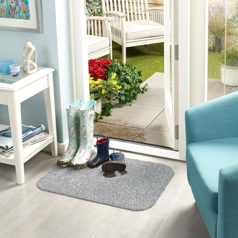 Marvel Mats Washable Doormat Silver by Dunelm | ufurnish.com