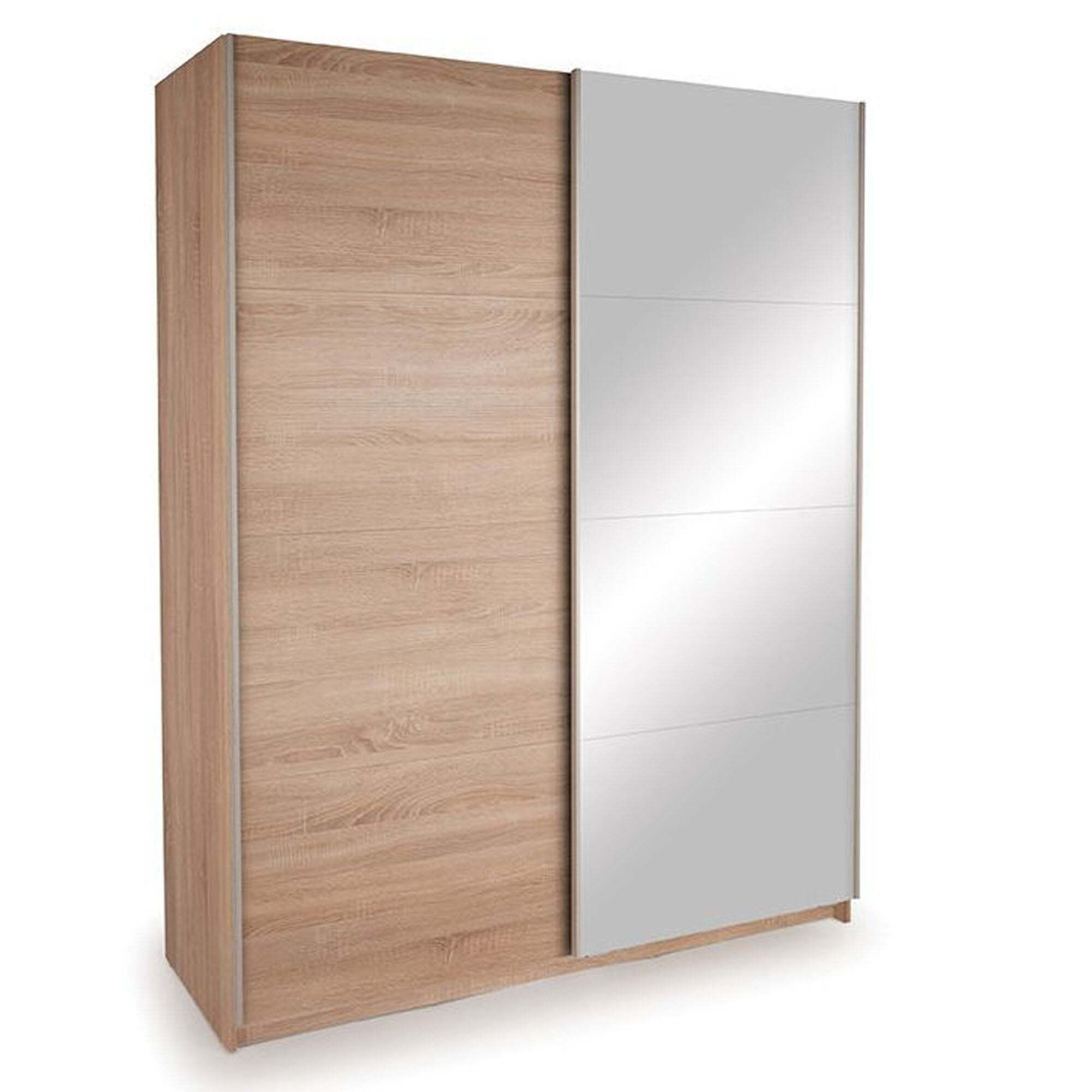 Ellum 150cm Sliding Double Wardrobe Natural by Dunelm | ufurnish.com