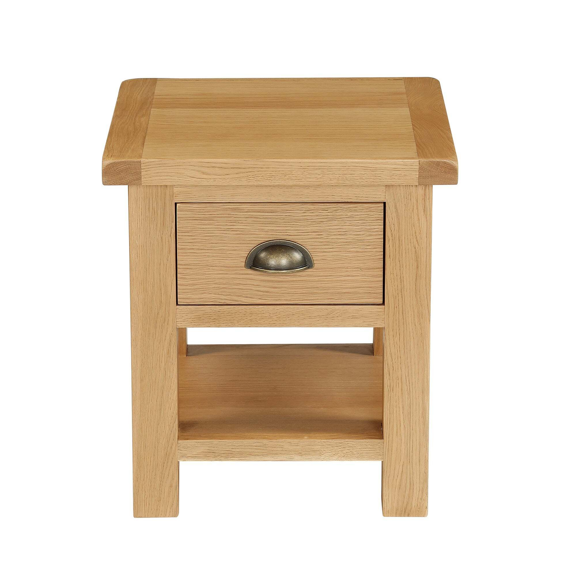 Sherbourne Oak Lamp Table Natural Brown by Dunelm | ufurnish.com