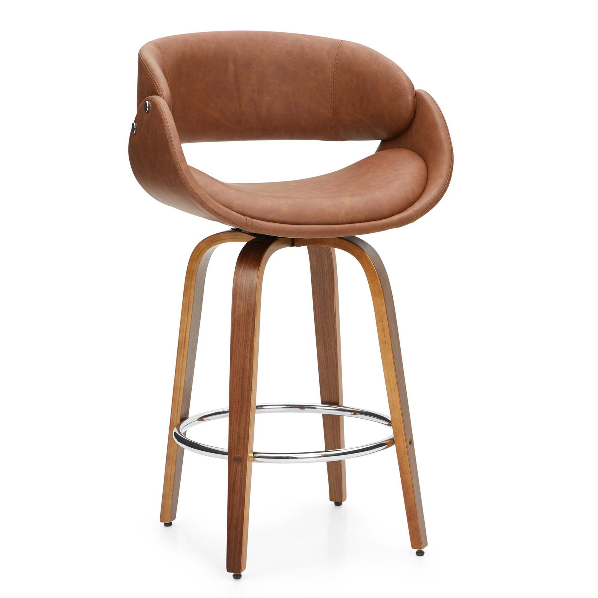 Kitchen Stools Torcello Bar Stool Tan Pu Leather TORCELLO BAR STOOL Tan ...