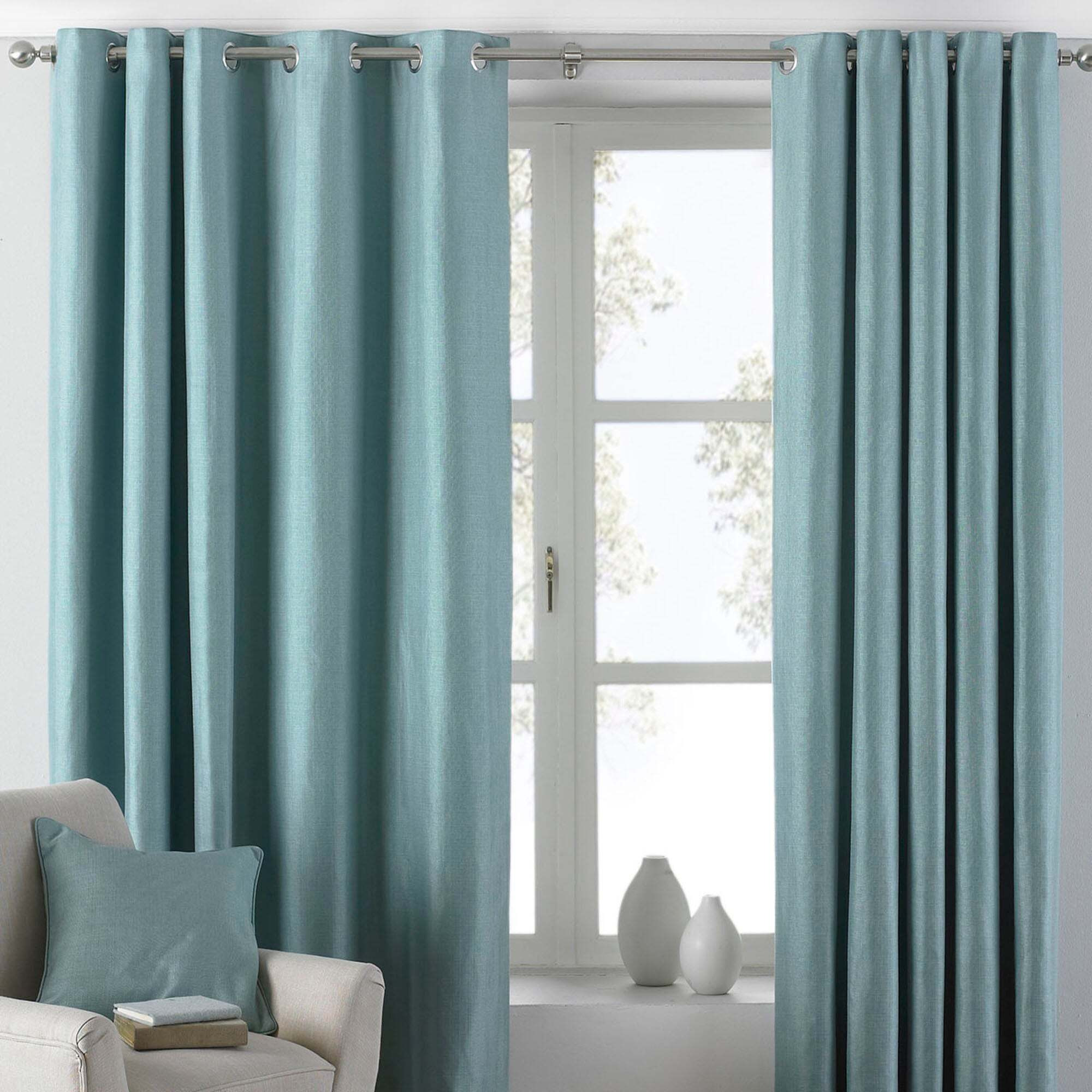 Atlantic Duck Egg Eyelet Curtains Duck Egg (Blue) by Dunelm | ufurnish.com