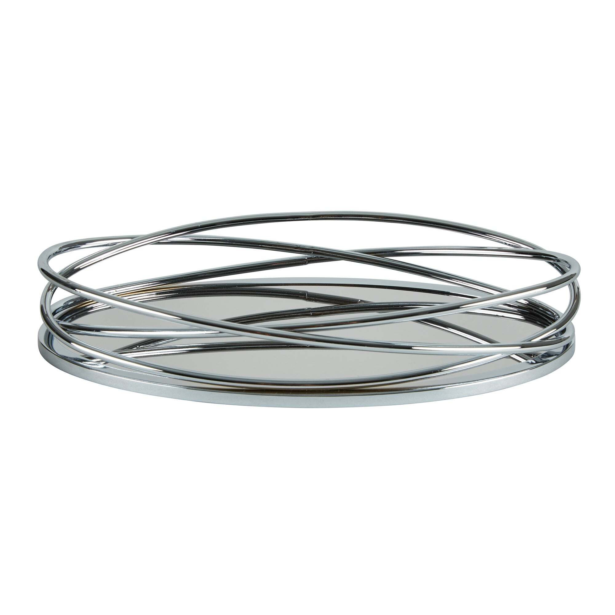 Dorma Silver Oval Tray Silver by Dunelm | ufurnish.com