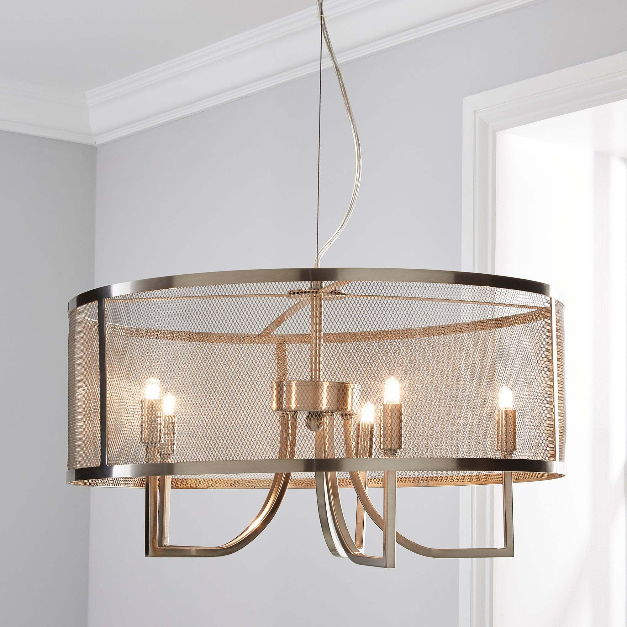 Milo 5 Light Mesh Ceiling Fitting Gold by Dunelm | ufurnish.com