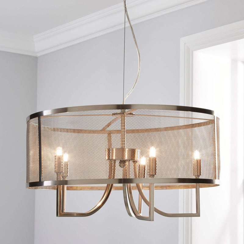 Milo 5 Light Mesh Ceiling Fitting Gold by Dunelm | ufurnish.com