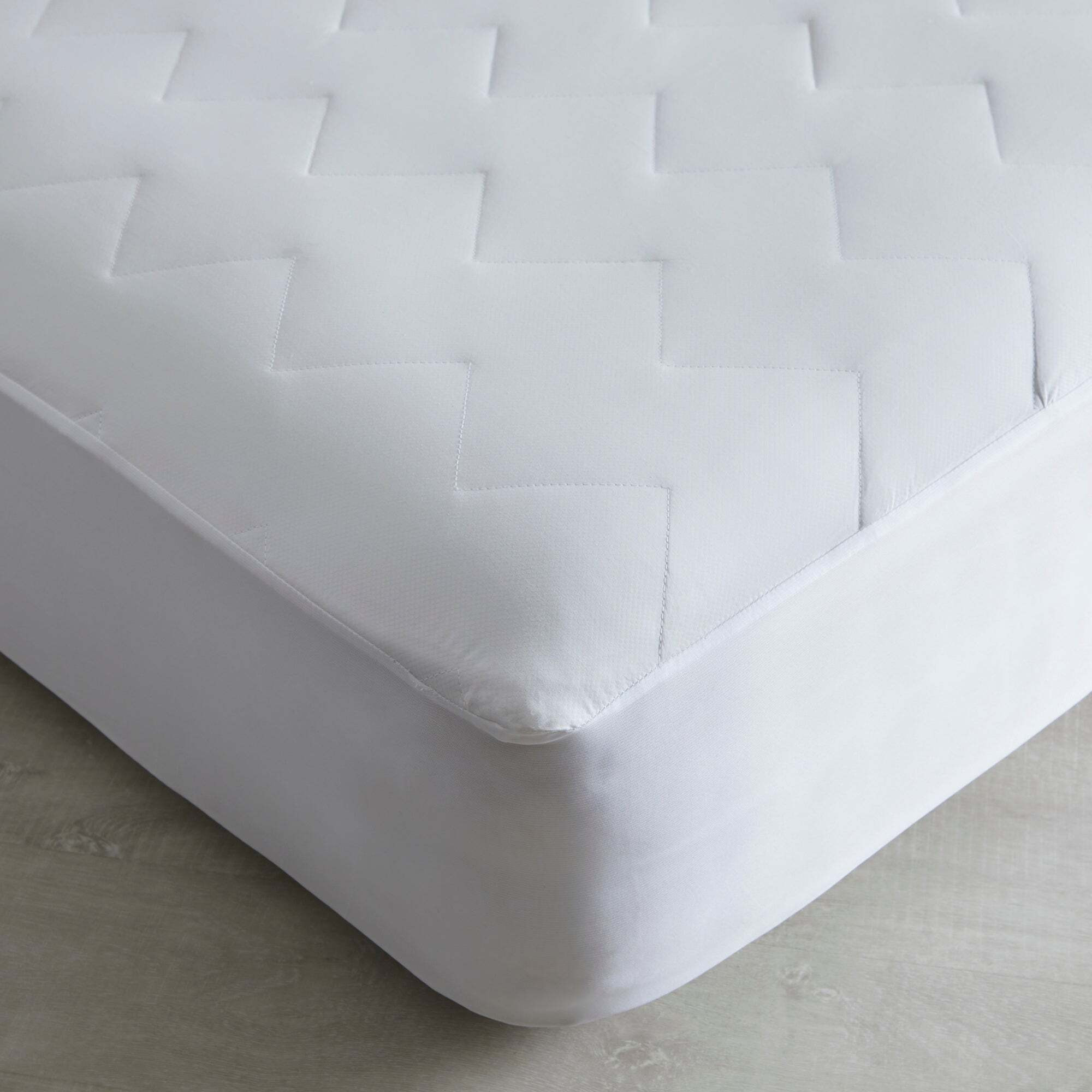 Fogarty Cool Sleep Mattress Protector White by Dunelm | ufurnish.com