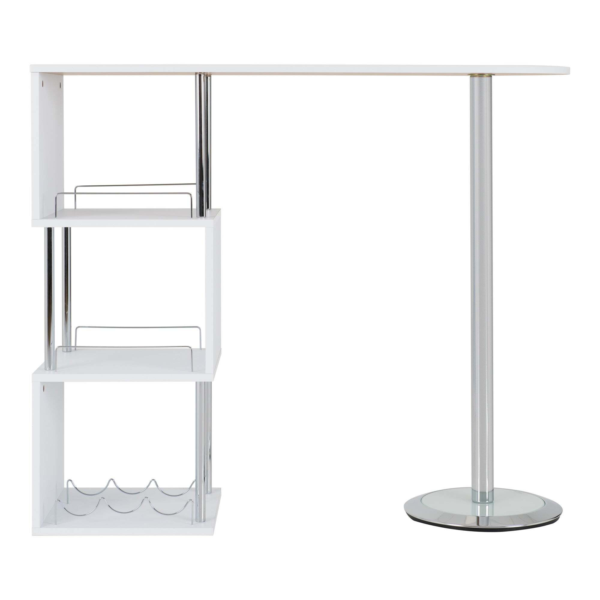 Charisma 2 Seater Rectangular Bar Table White by Dunelm | ufurnish.com