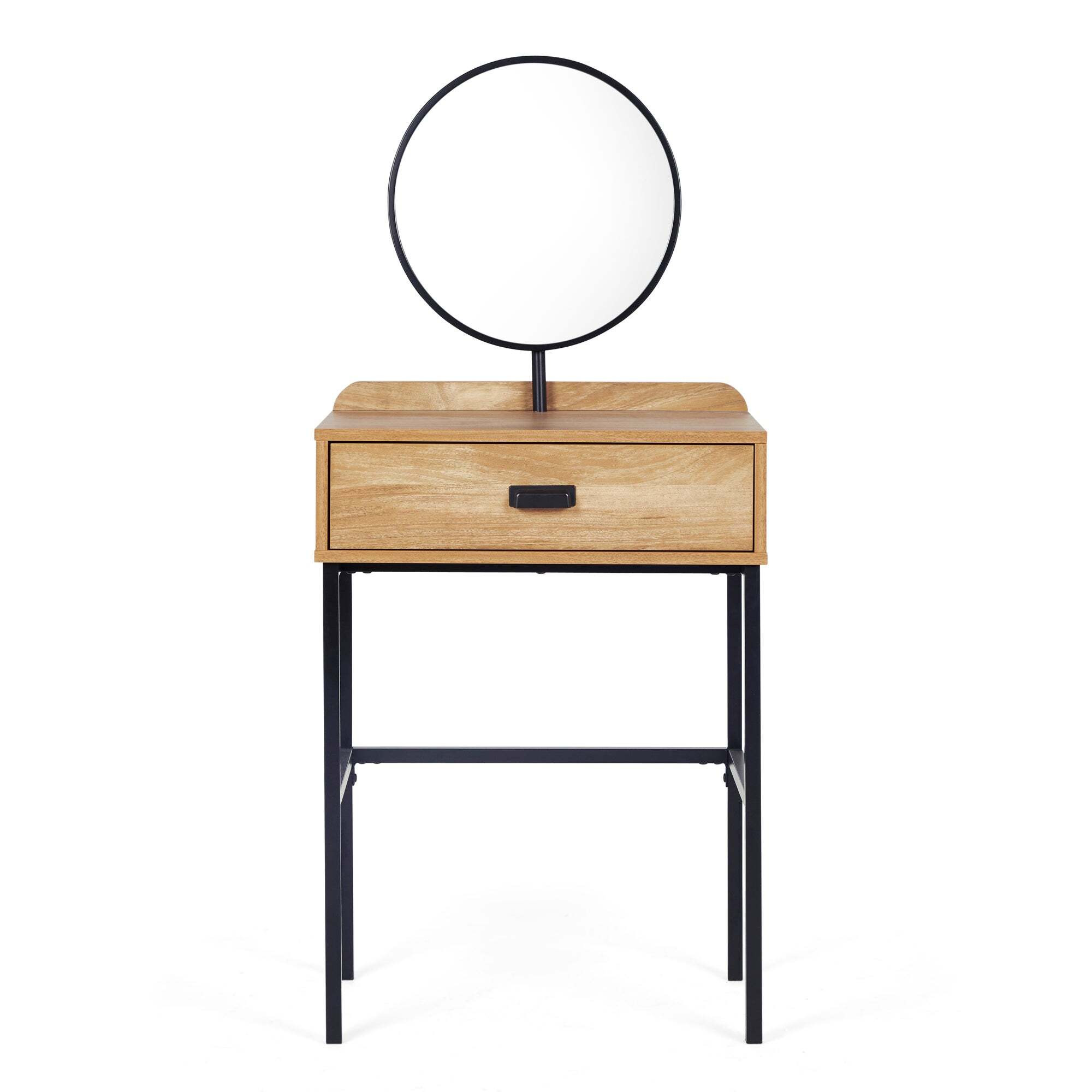 Greenwich Small 1 Drawer Dressing Table with Mirror Brown by Dunelm ...