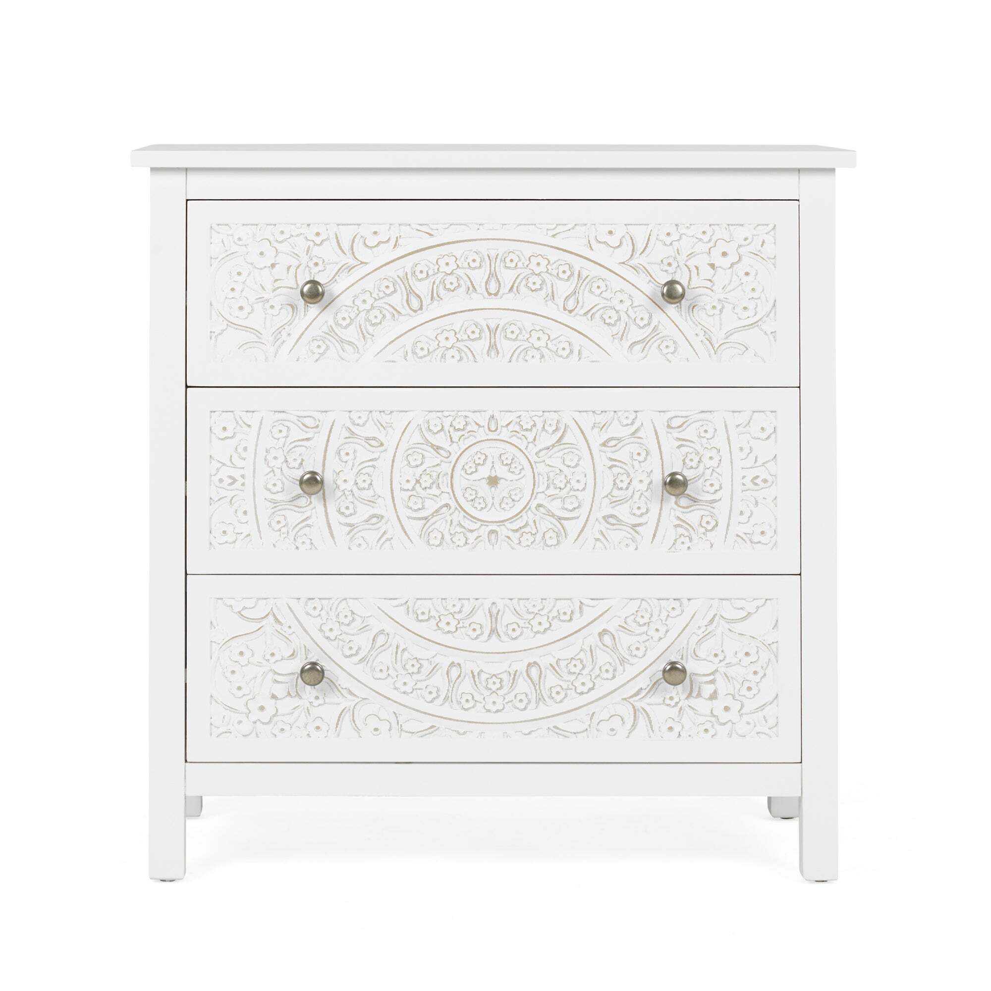 Samira 3 Drawer Chest White by Dunelm | ufurnish.com