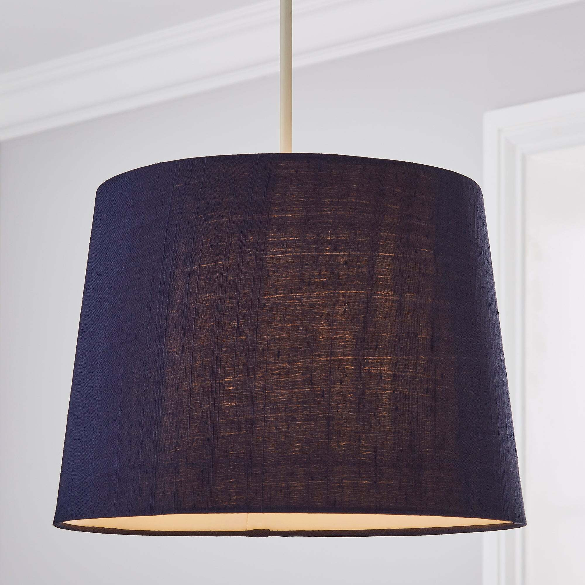 Mariah Faux Silk 30cm Slight Tapered Lamp Shade Navy Blue by Dunelm ...