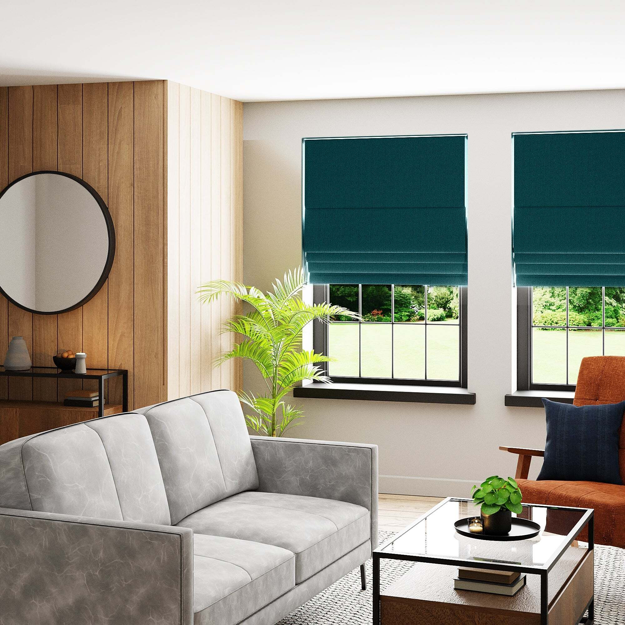 Metropolitan Peacock Cut to Size Roman Blind Peacock by Dunelm ...