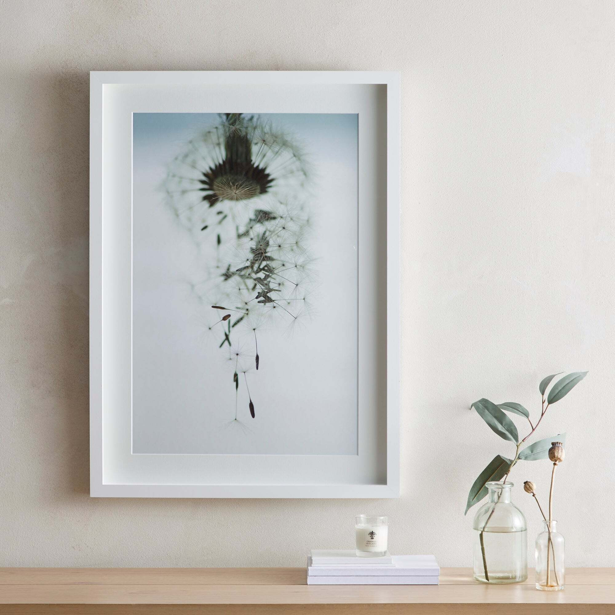 Dorma Purity Drifting Dandelion Mounted and Box Framed Exclusive Nature ...