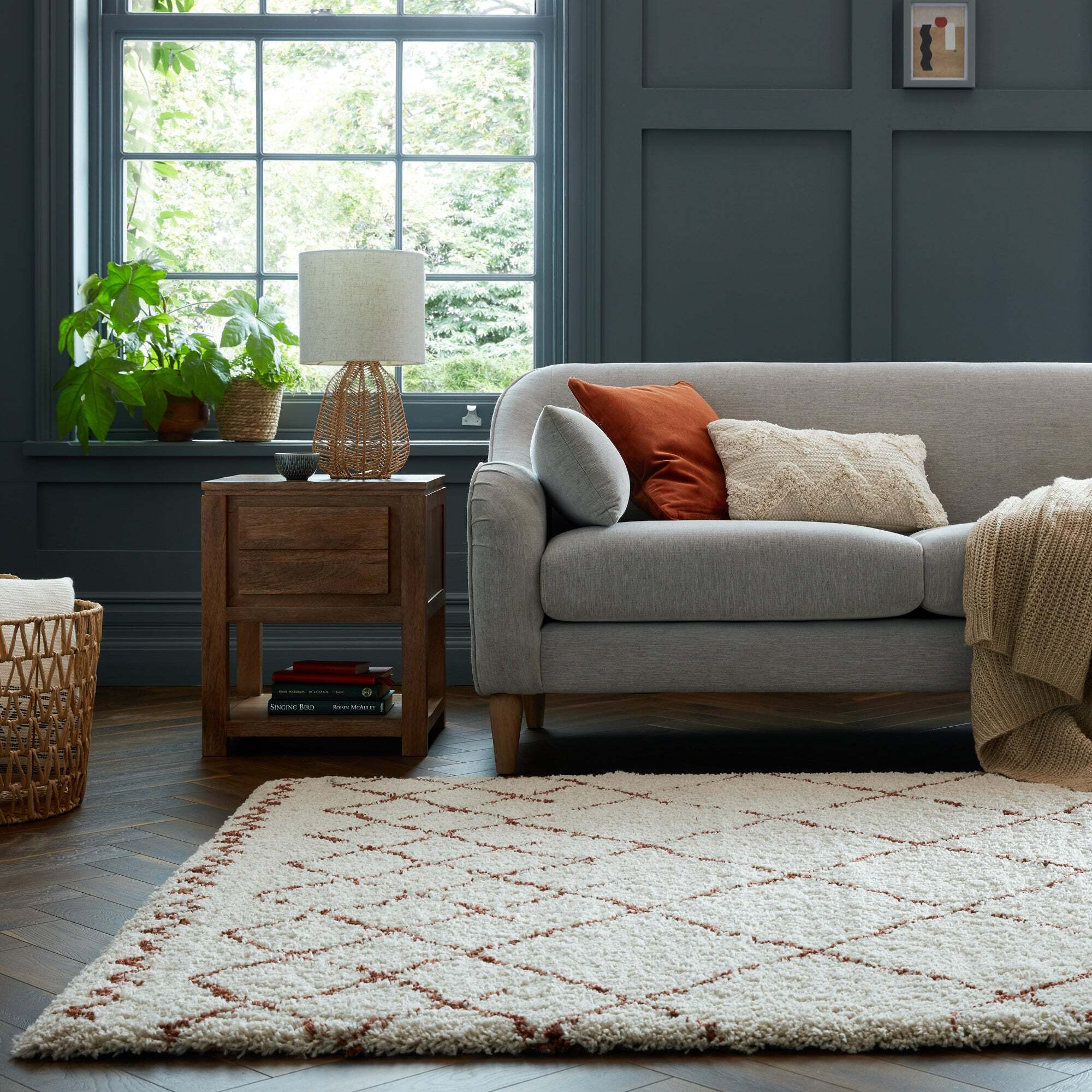 Lamu Berber Rug Cream/Brown by Dunelm | ufurnish.com