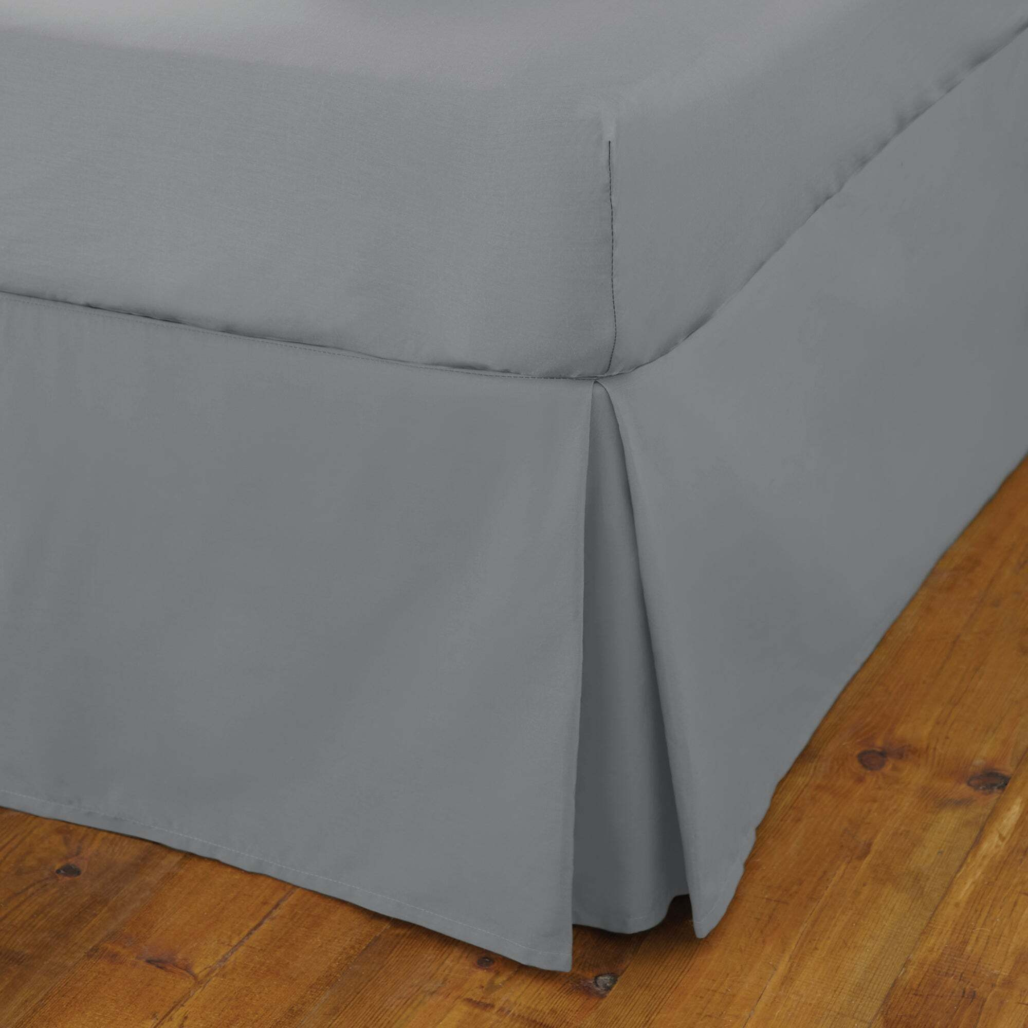 Fogarty Cooling Cotton Fitted Valance Sheet Grey by Dunelm | ufurnish.com