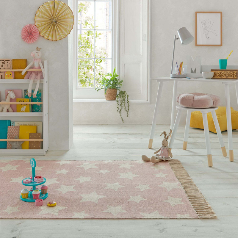 Alma Stars Rug Alma Pink by Dunelm | ufurnish.com