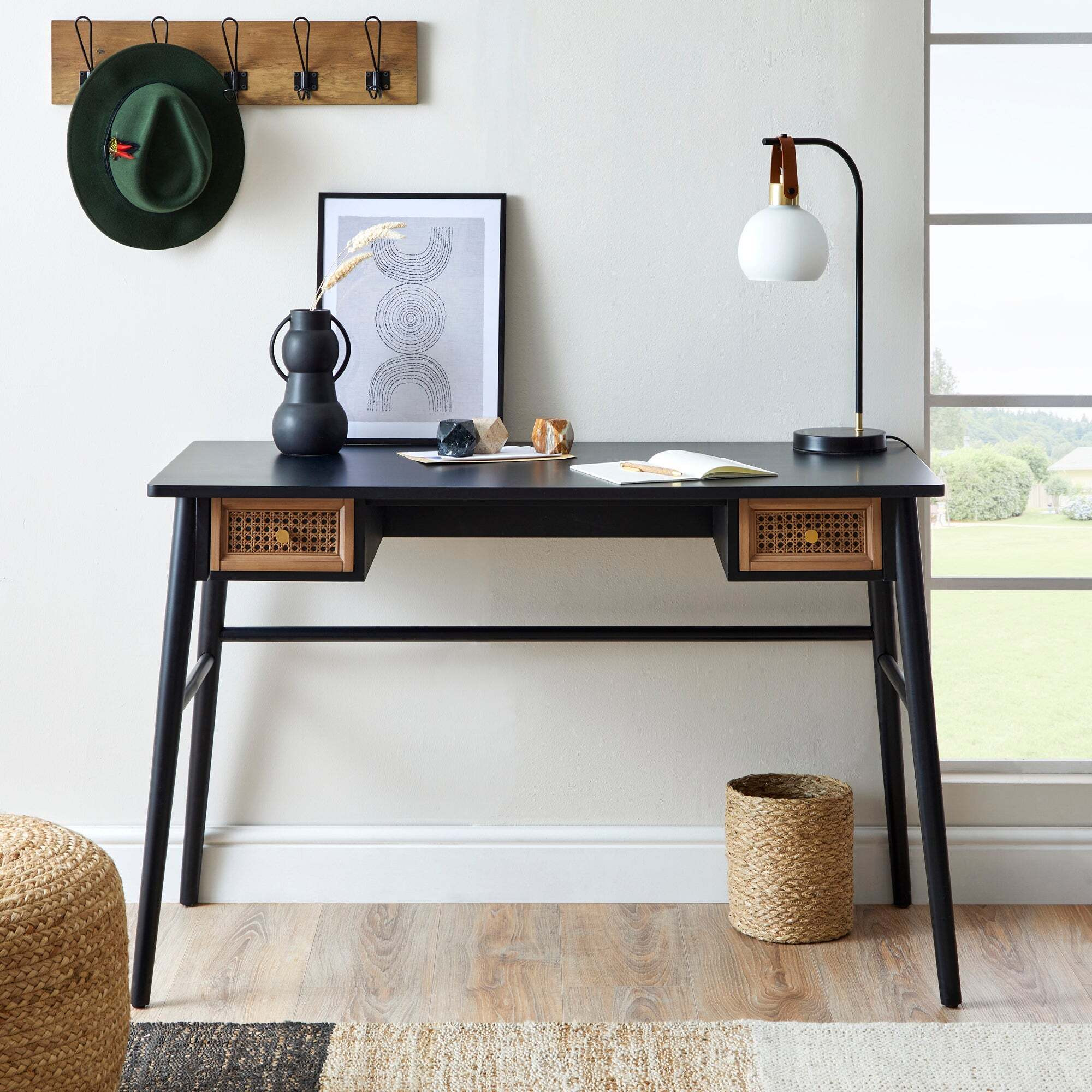 Franco Desk Black by Dunelm | ufurnish.com