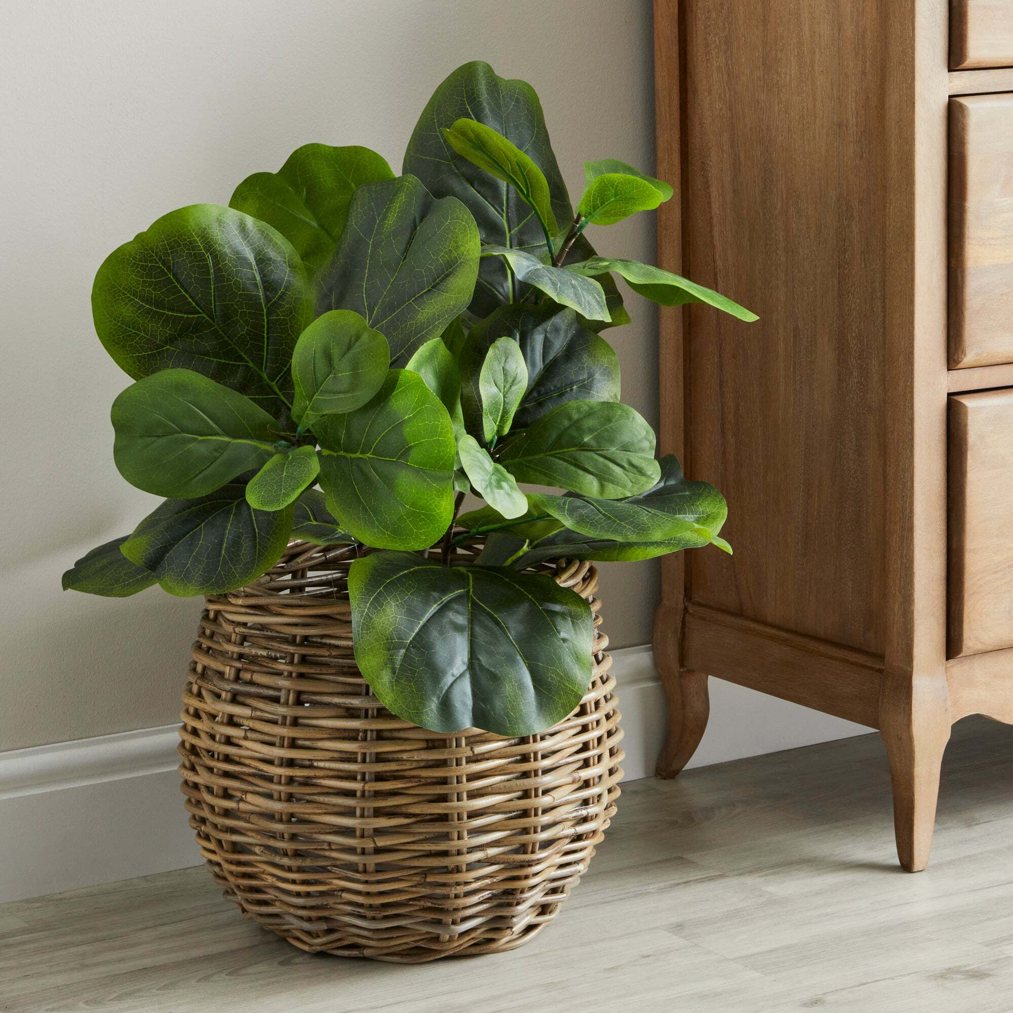 Churchgate Rattan Planter Grey by Dunelm | ufurnish.com