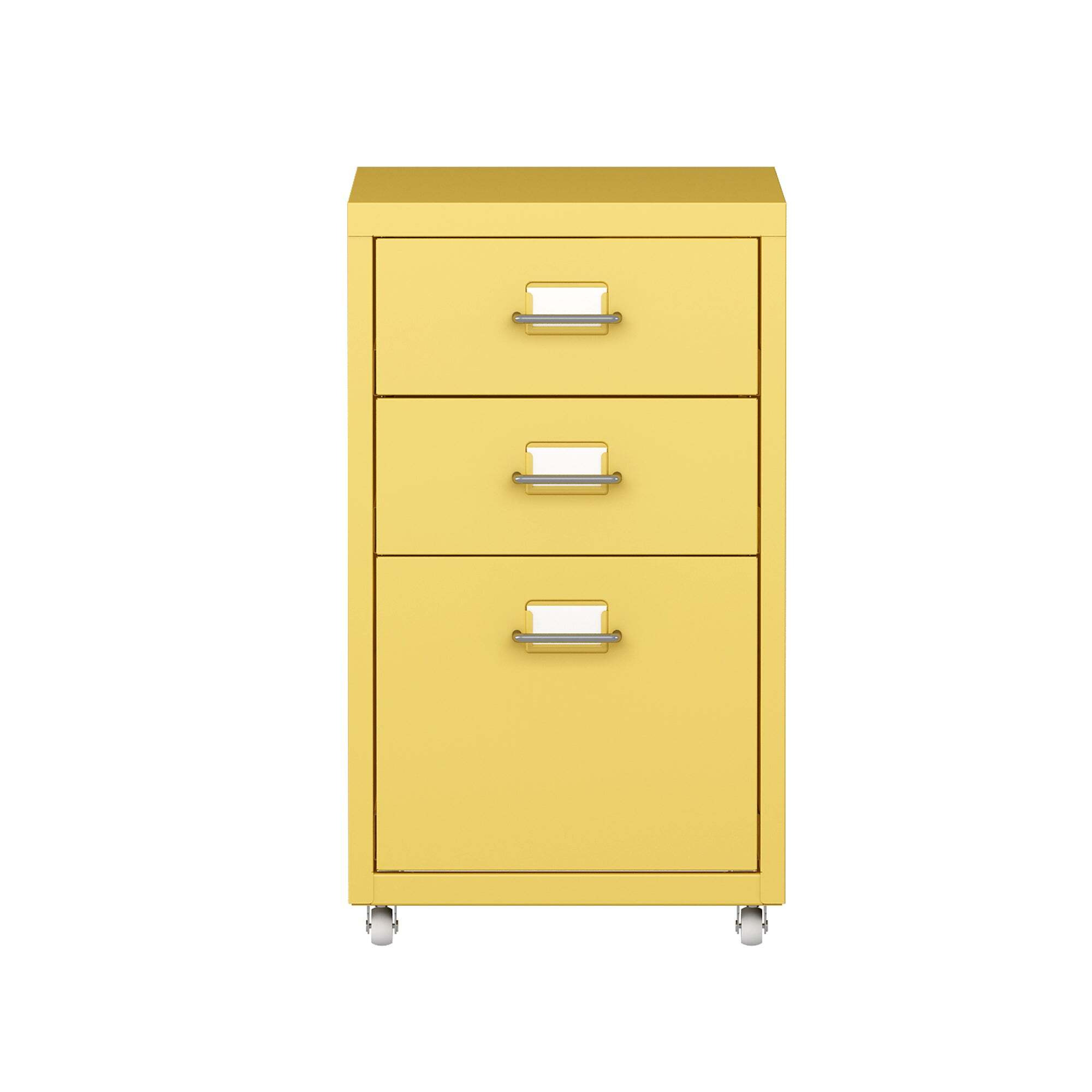 3 Drawer Filing Cabinet yellow by Dunelm | ufurnish.com