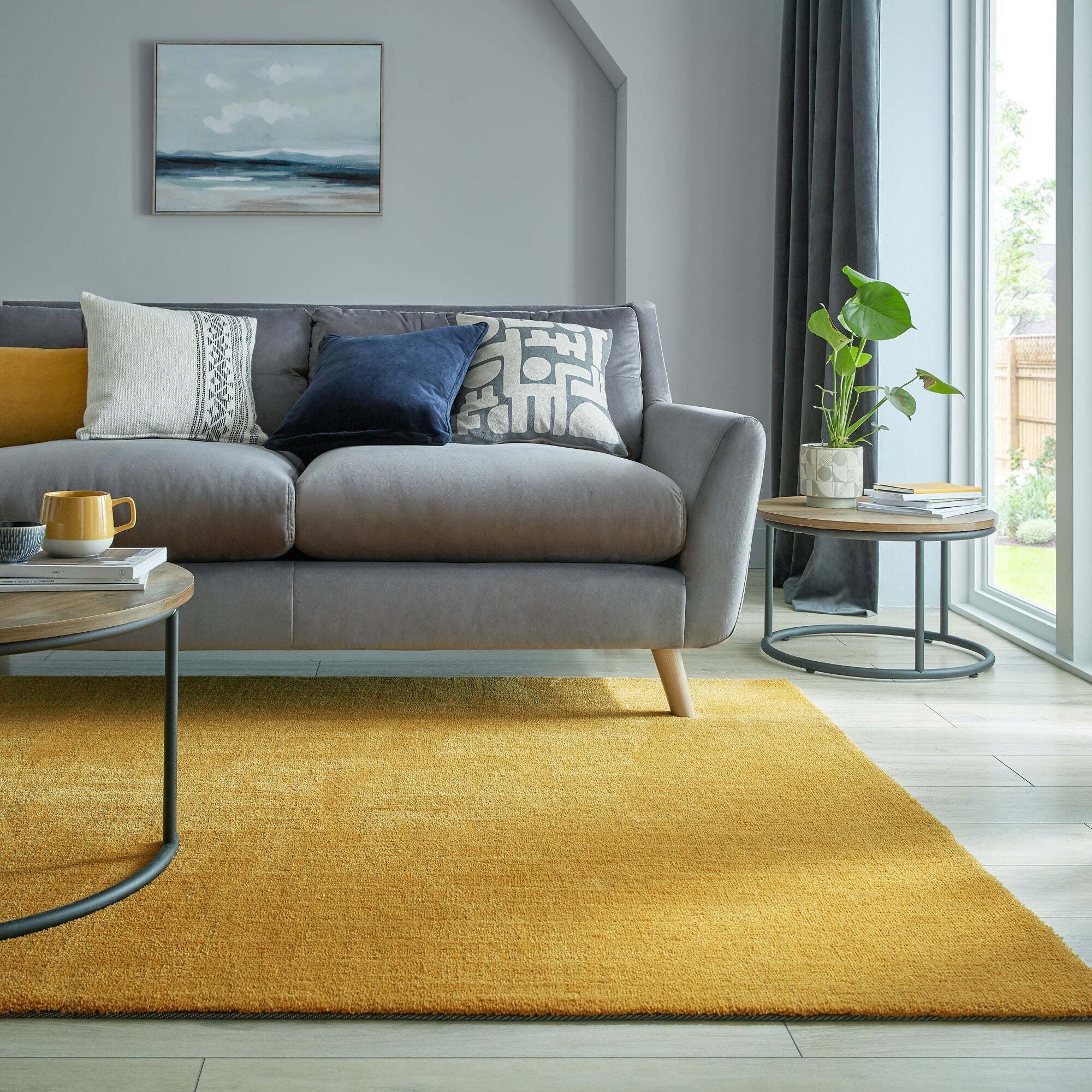 Isla Rug Isla Old Gold by Dunelm | ufurnish.com