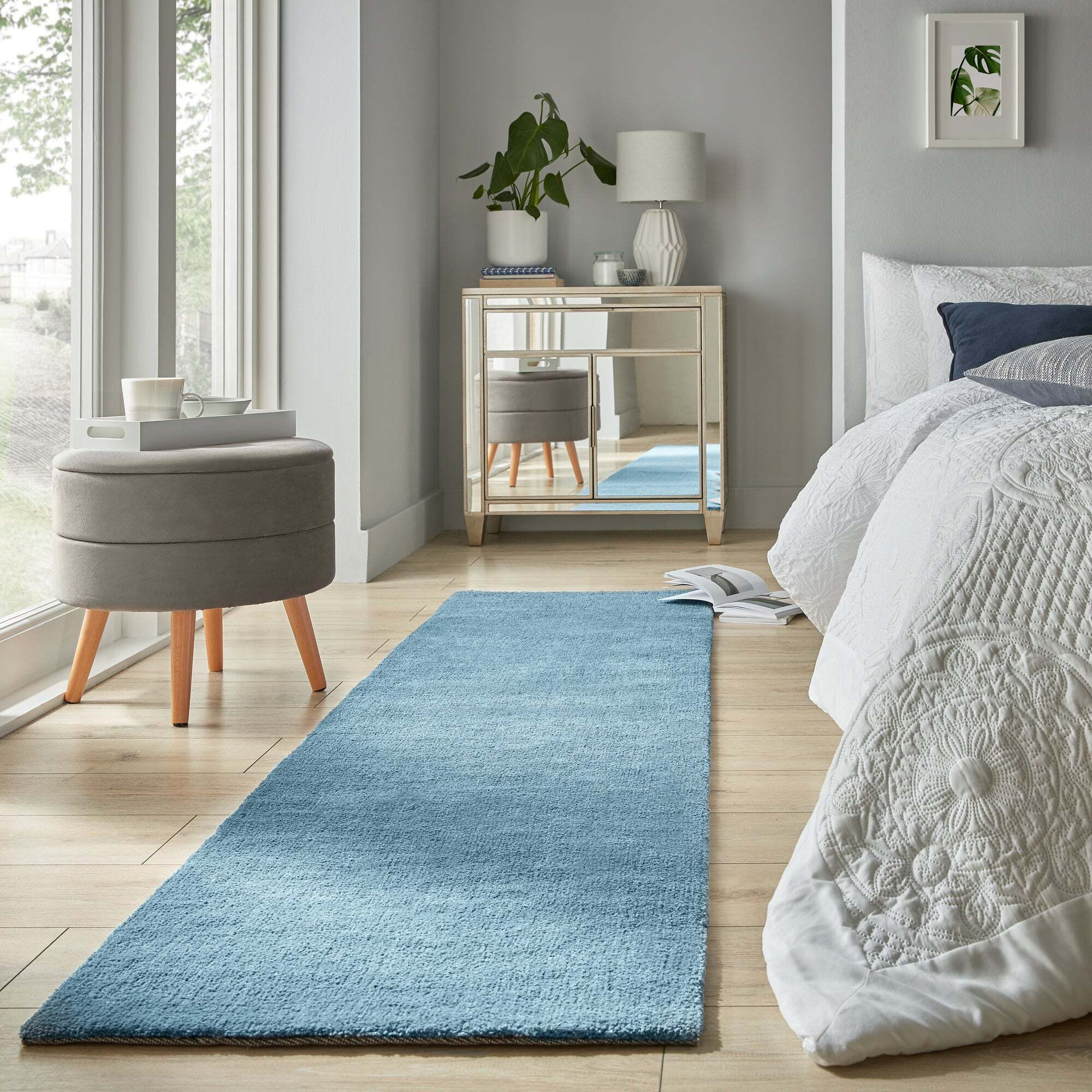 Isla Runner Isla Ashley Blue by Dunelm | ufurnish.com