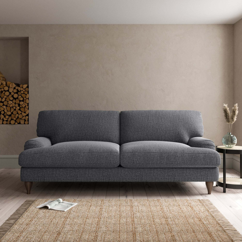 Darwin 4 Seater Sofa Black by Dunelm | ufurnish.com