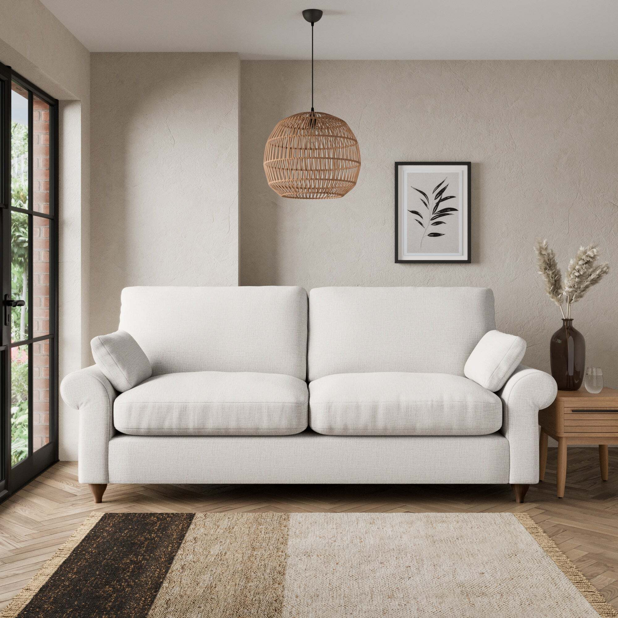 Salisbury 3 Seater Sofa Grey by Dunelm | ufurnish.com