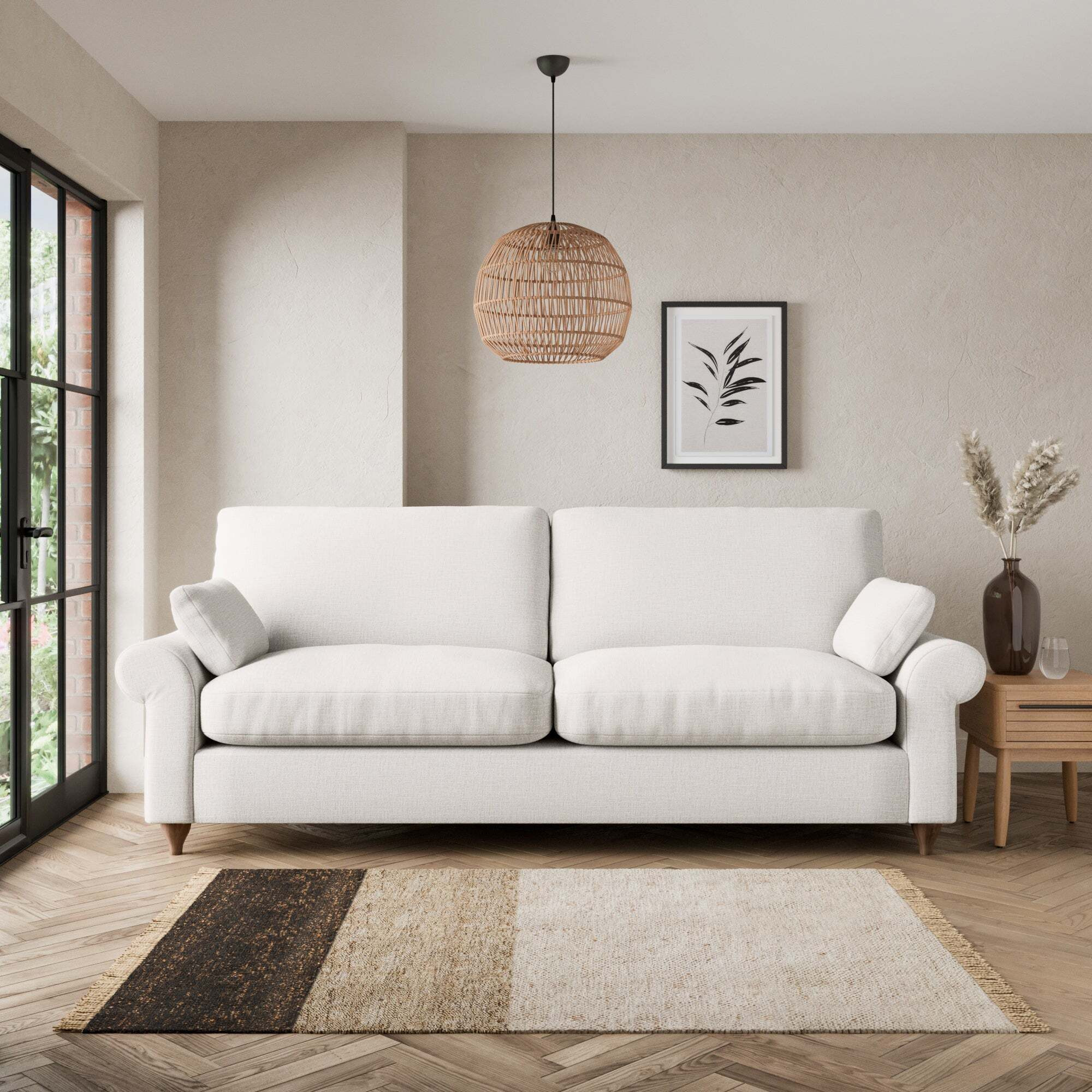 Salisbury 4 Seater Sofa Grey by Dunelm | ufurnish.com