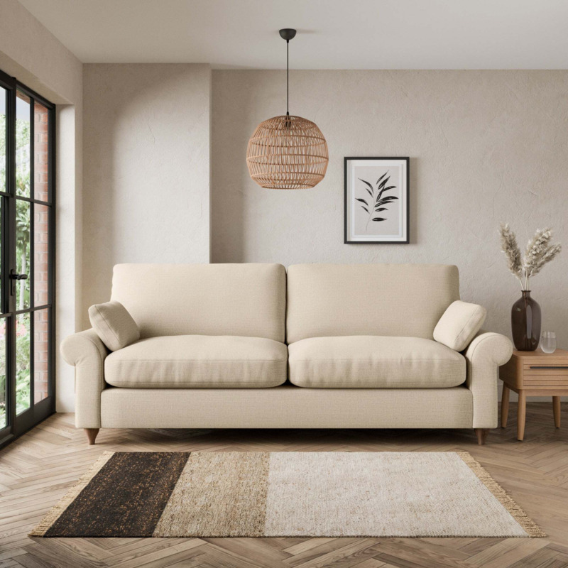 Salisbury 4 Seater Sofa Beige by Dunelm | ufurnish.com