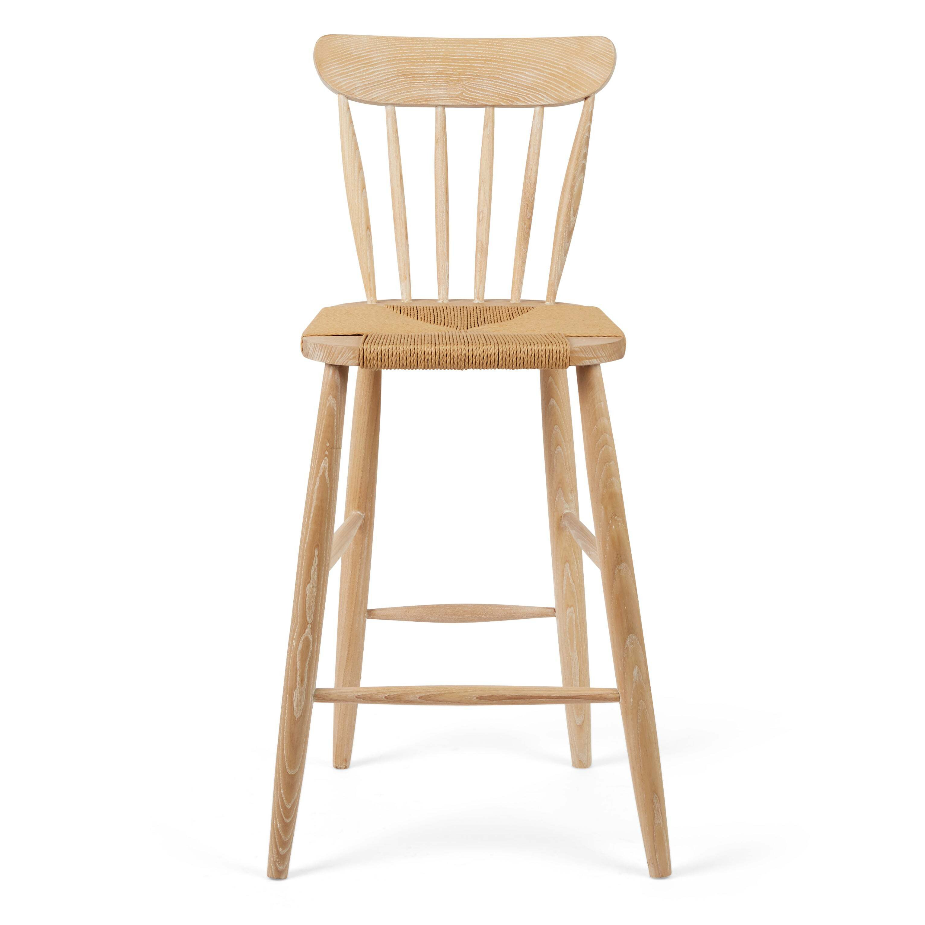 Churchgate Spindle Counter Height Bar Stool, White White by Dunelm ...