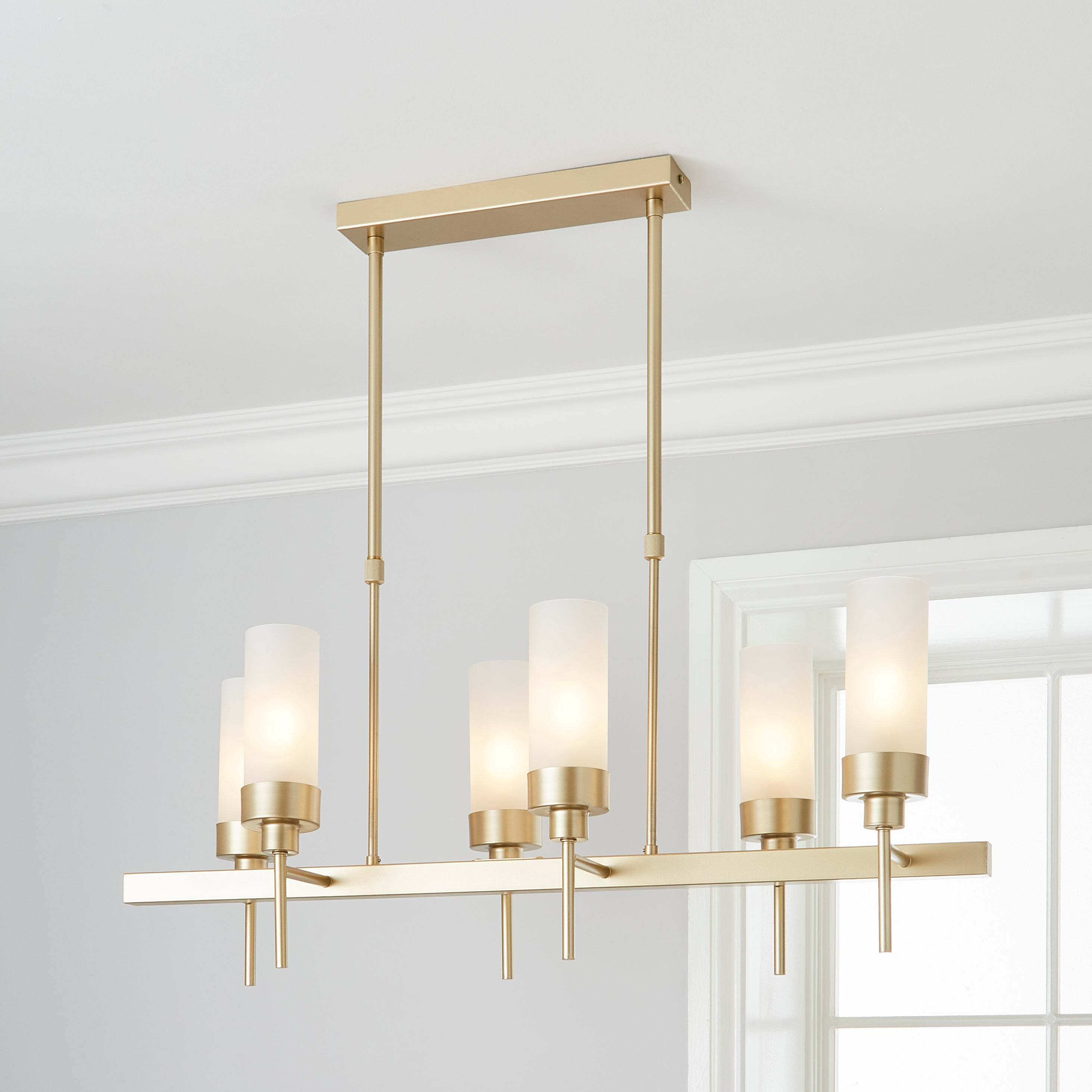 Cavendish 6 Light Ceiling Fitting Gold by Dunelm | ufurnish.com
