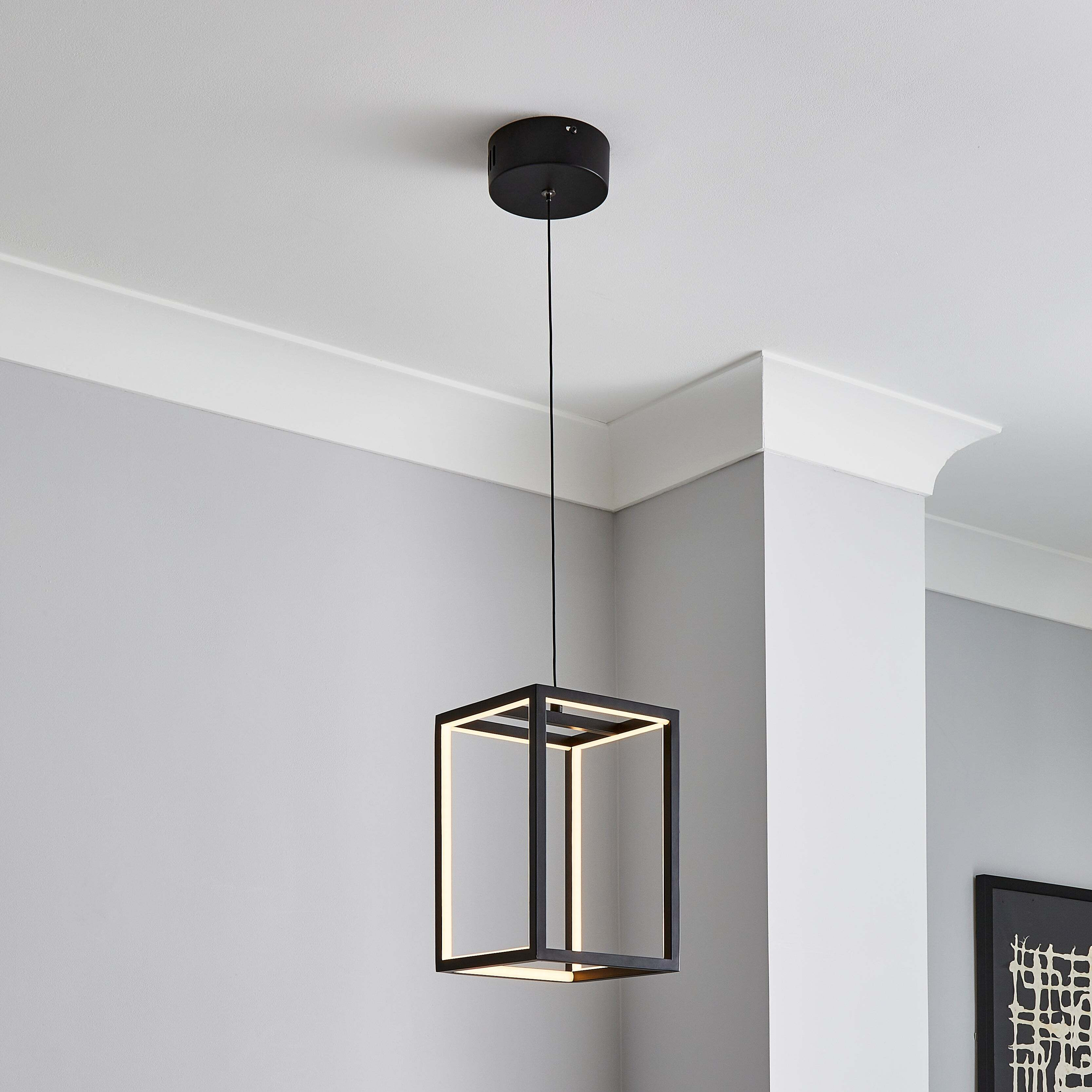 Depere 1 Light Integrated LED Black Ceiling Fitting Black by Dunelm ...
