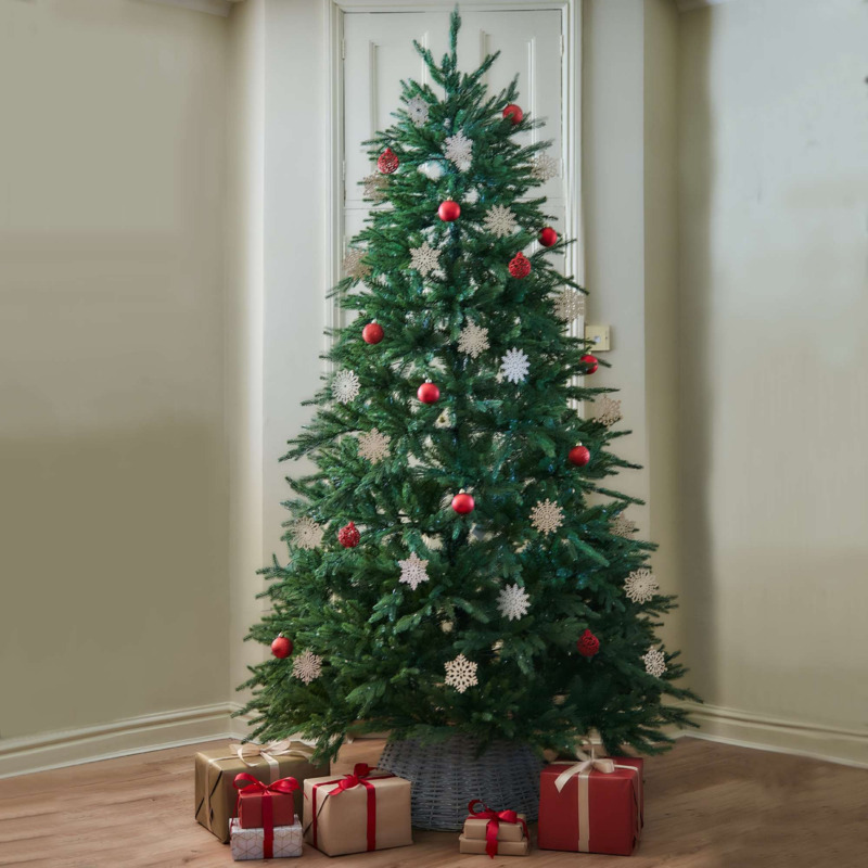 9ft Bedminster Spruce Medium Christmas Tree Green by Dunelm | ufurnish.com