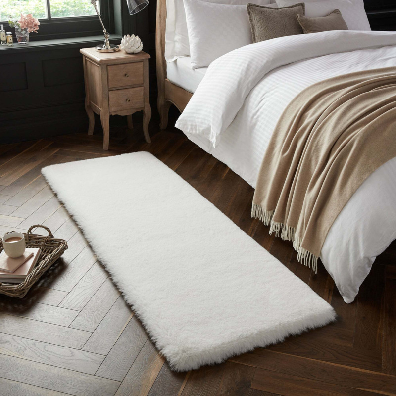 Dorma Luxury Faux Fur Runner Dorma Luxury Faux Fur White by Dunelm ...