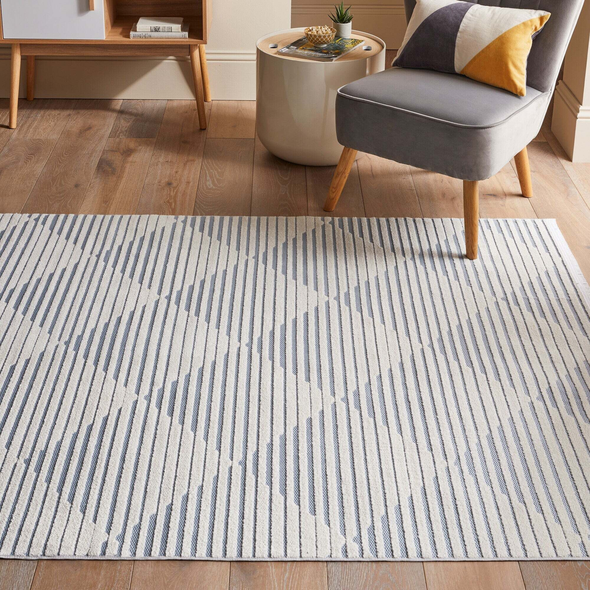 Jazz Geometric Indoor Outdoor Rug cream by Dunelm | ufurnish.com
