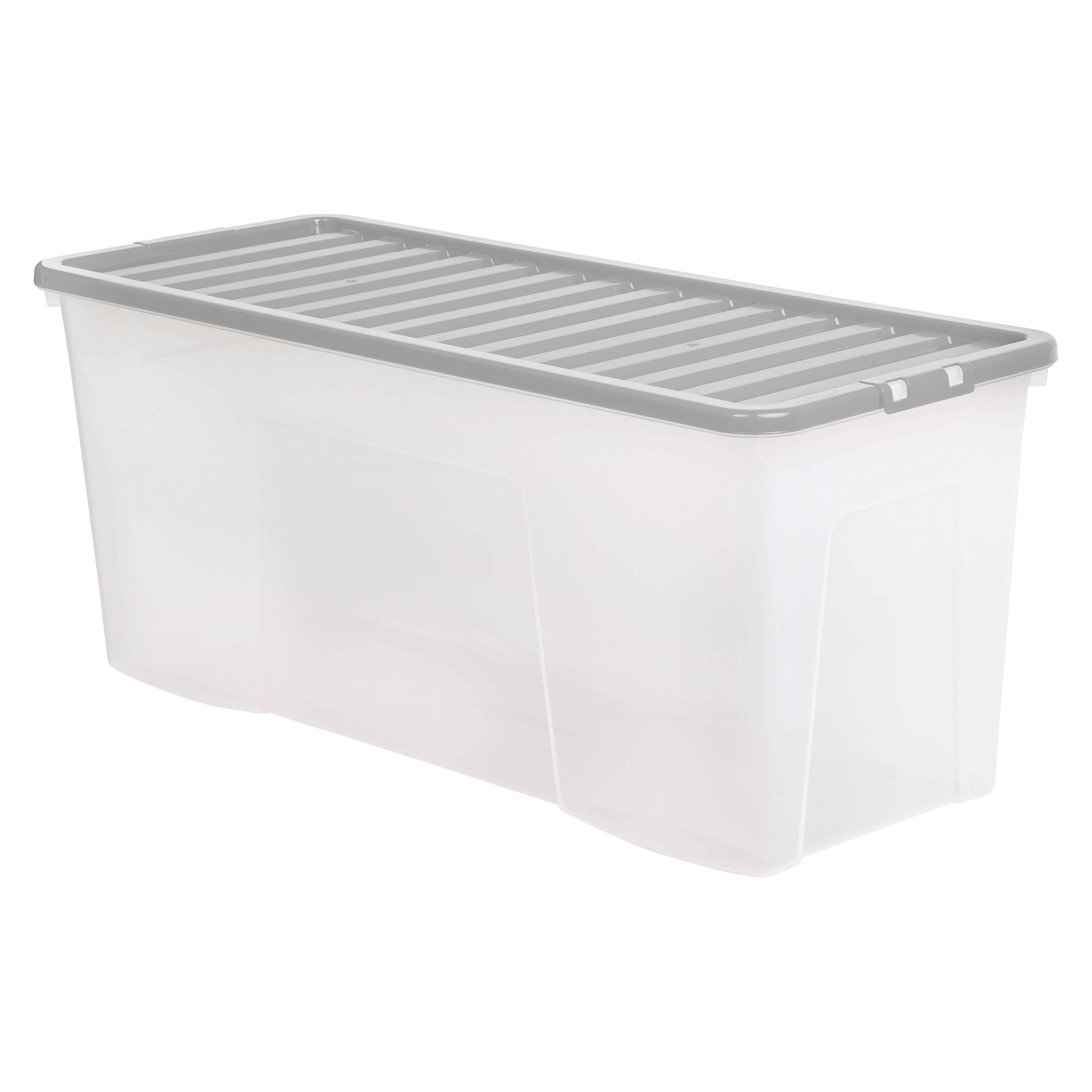 133L Plastic Christmas Tree Storage Box with Lid Clear by Dunelm ...