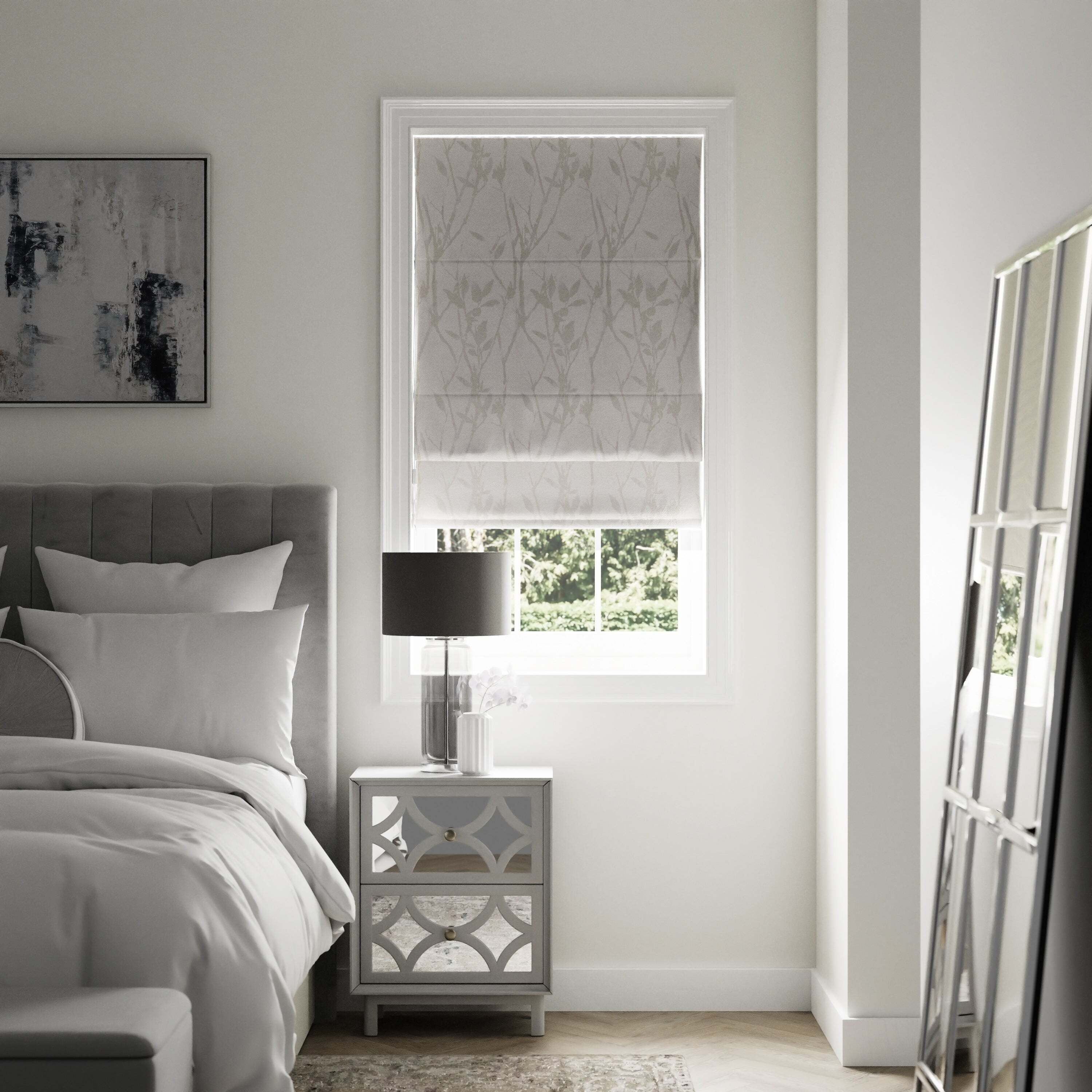 Zen White Roman Blind White by Dunelm | ufurnish.com