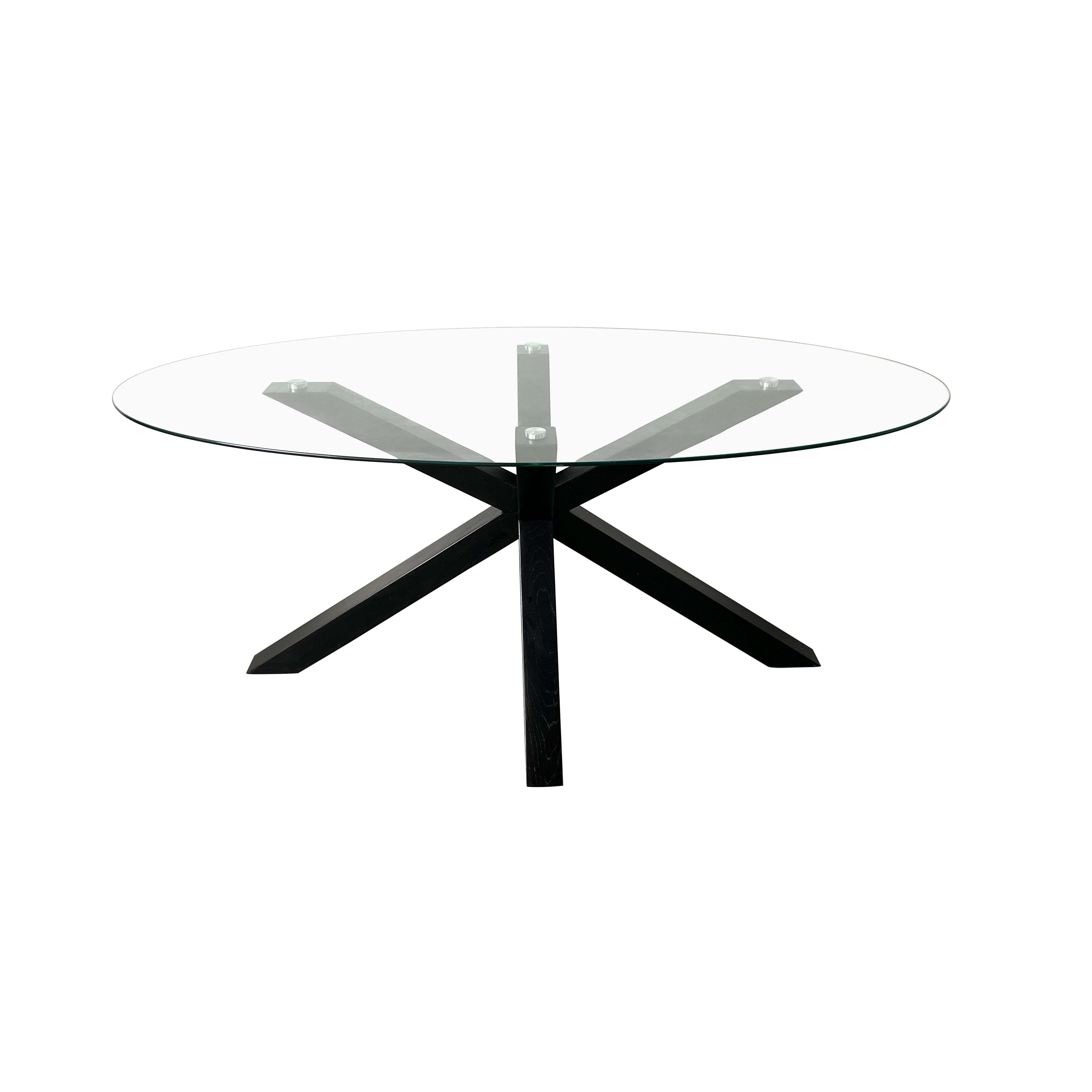 Xavi 6 Seater Oval Dining Table, Oak Black by Dunelm | ufurnish.com