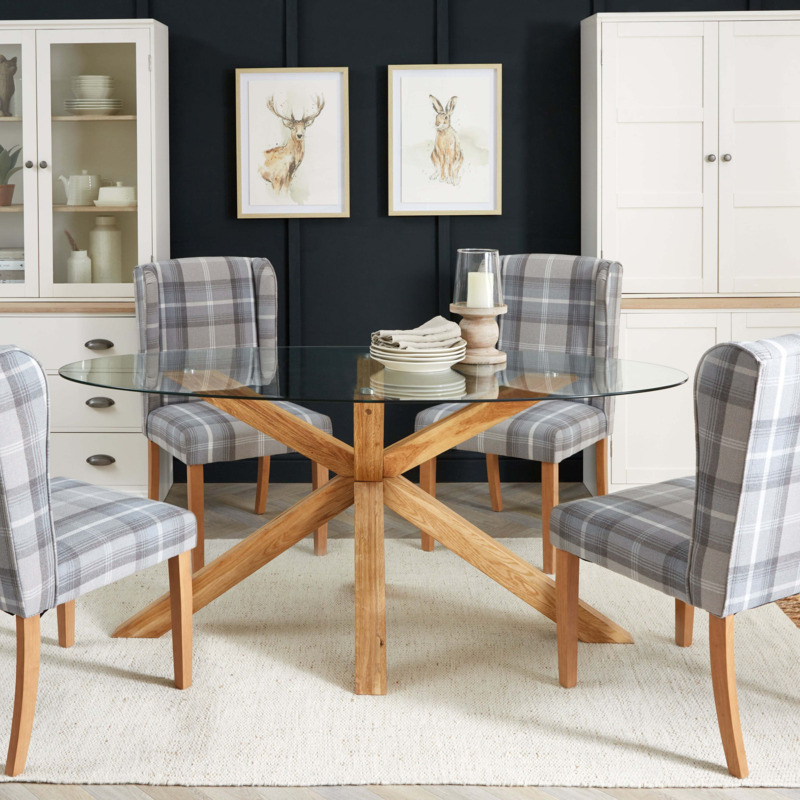 Xavi 6 Seater Oval Dining Table, Oak Brown by Dunelm | ufurnish.com