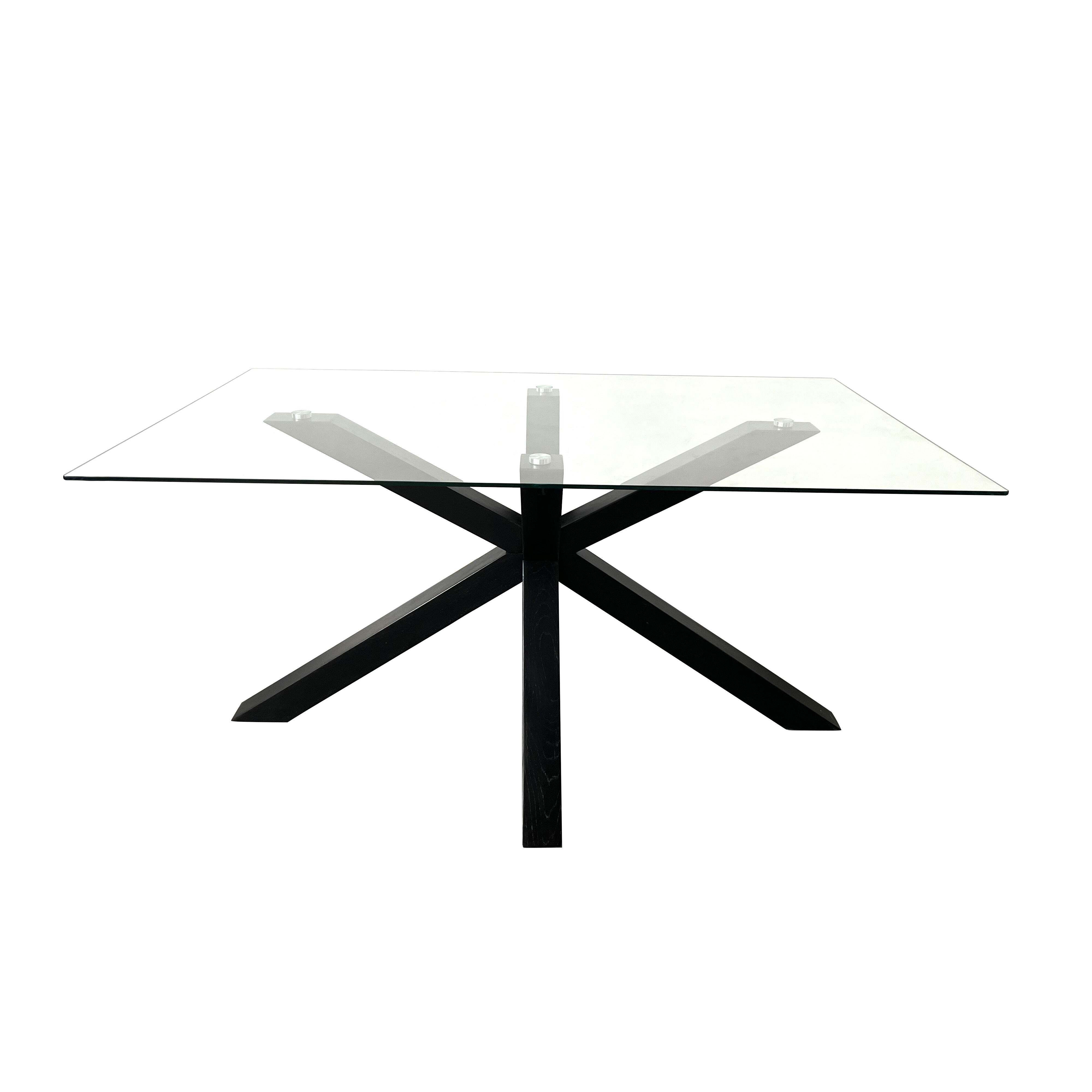 Xavi 6 Seater Rectangular Dining Table, Oak Black by Dunelm | ufurnish.com