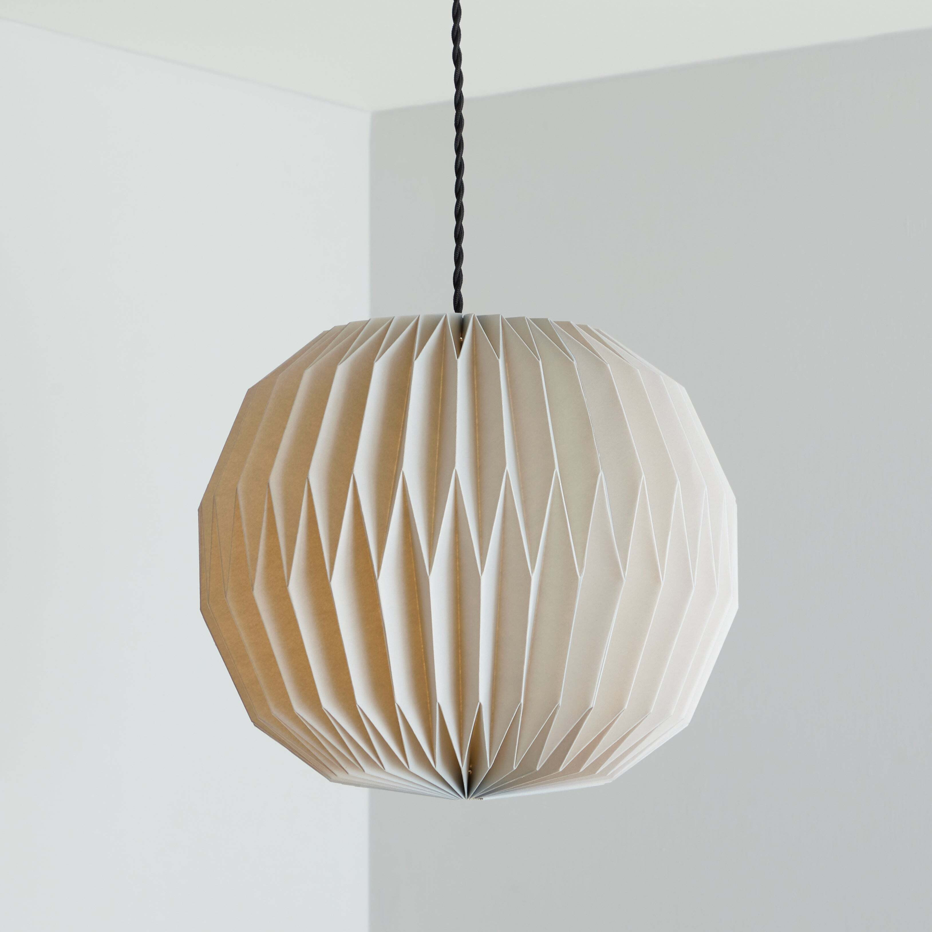 Origami Round Easy Fit Pendant Grey by Dunelm | ufurnish.com