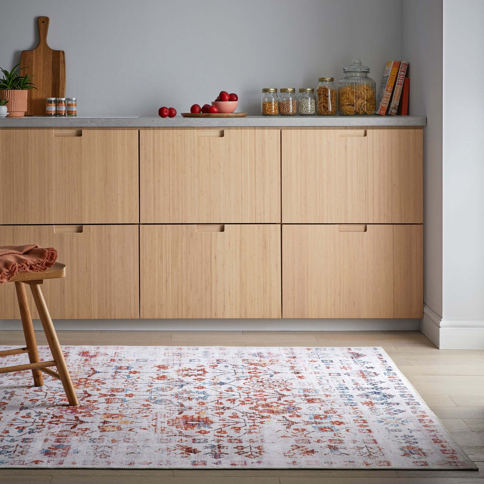 Fold Camille Traditional Washable Rug Multi Coloured by Dunelm ...