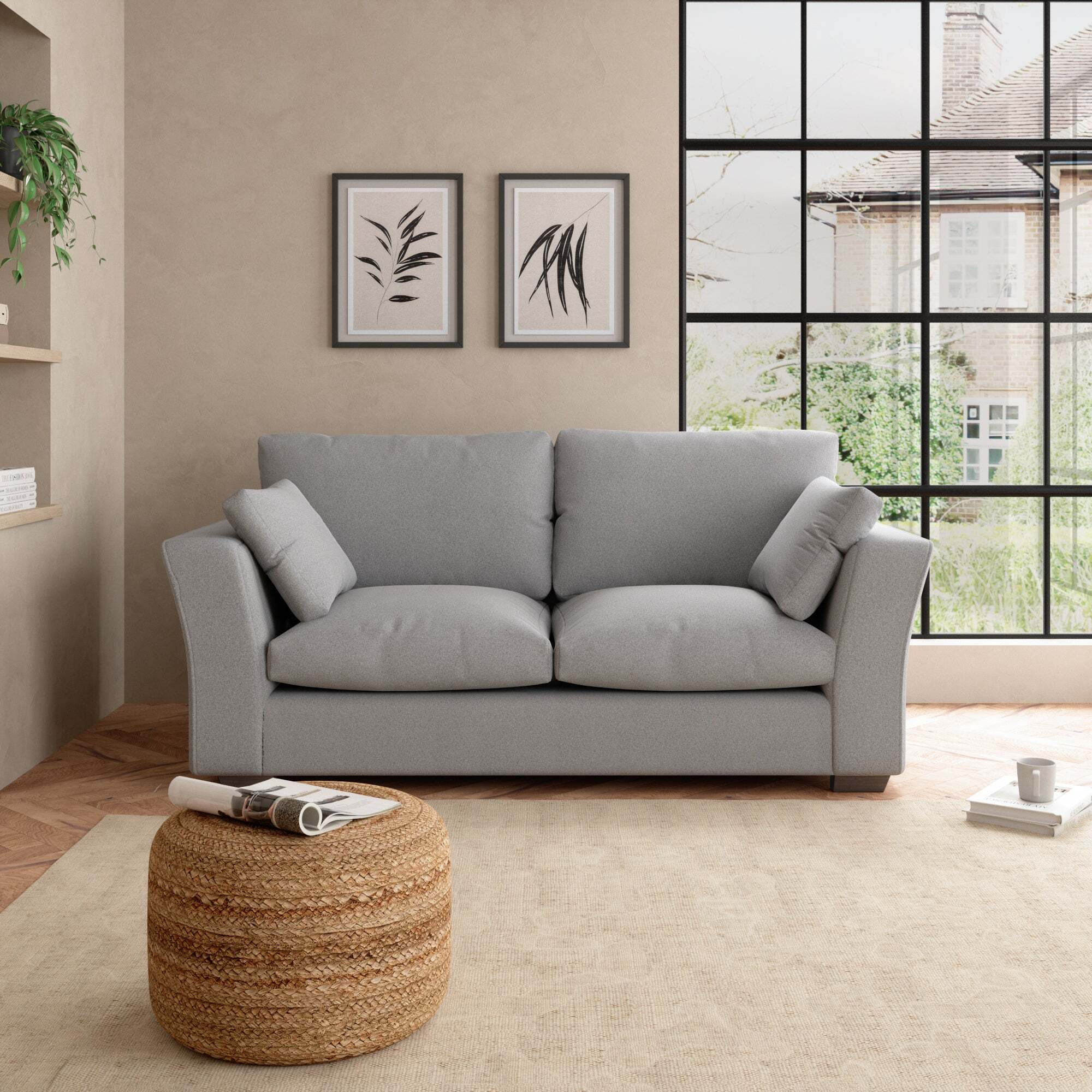 Blakeney Sofa Bed Woolly Marl Warm Grey by Dunelm | ufurnish.com