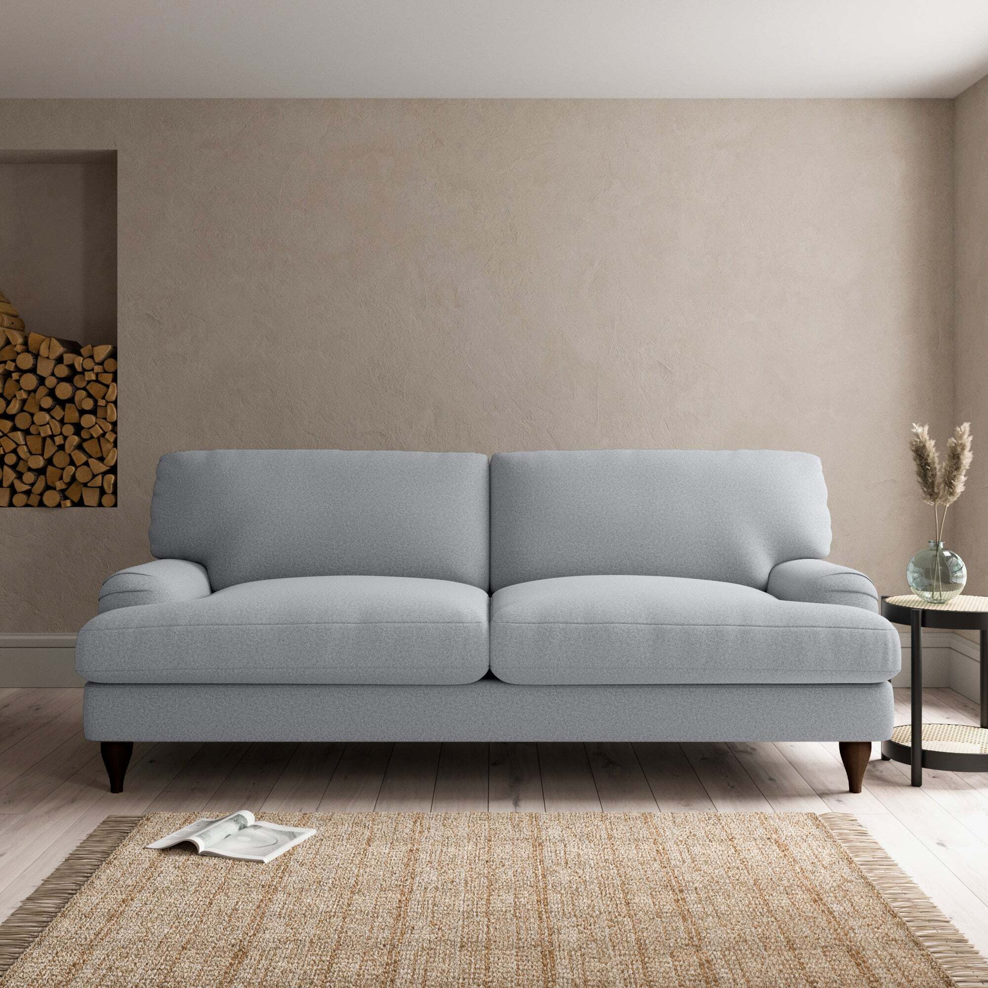 Darwin 4 Seater Sofa Woolly Marl Warm Grey by Dunelm | ufurnish.com