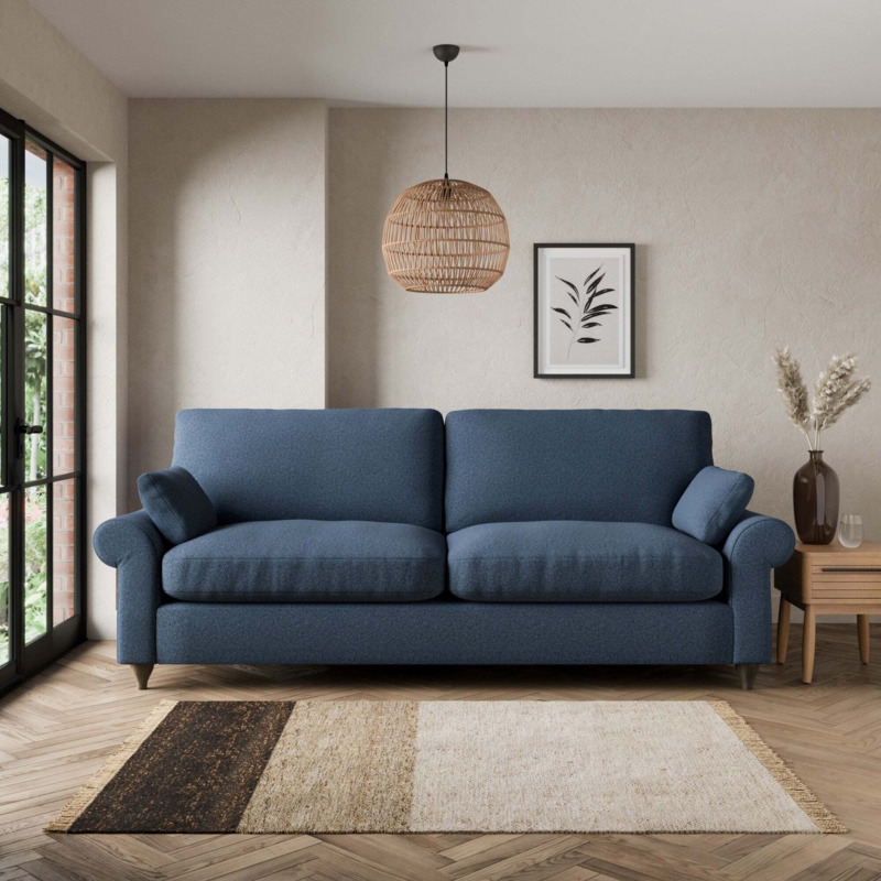 Salisbury 4 Seater Sofa Navy by Dunelm | ufurnish.com