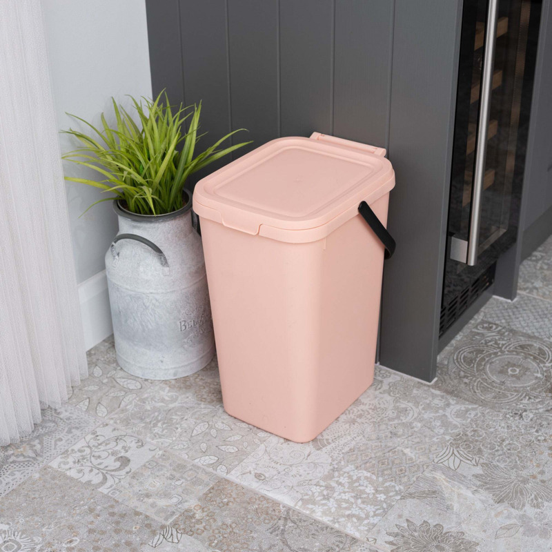 Stackable 18L Plastic Bin Pink by Dunelm | ufurnish.com