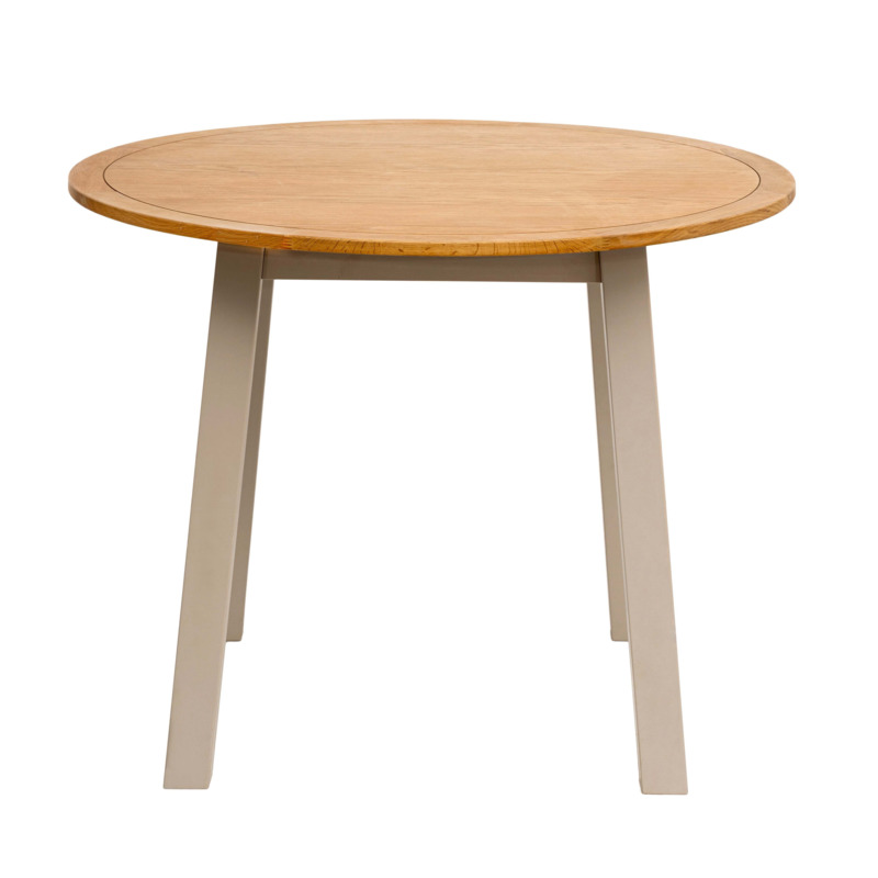 Clifford 4 Seater Round Dining Table Grey by Dunelm | ufurnish.com