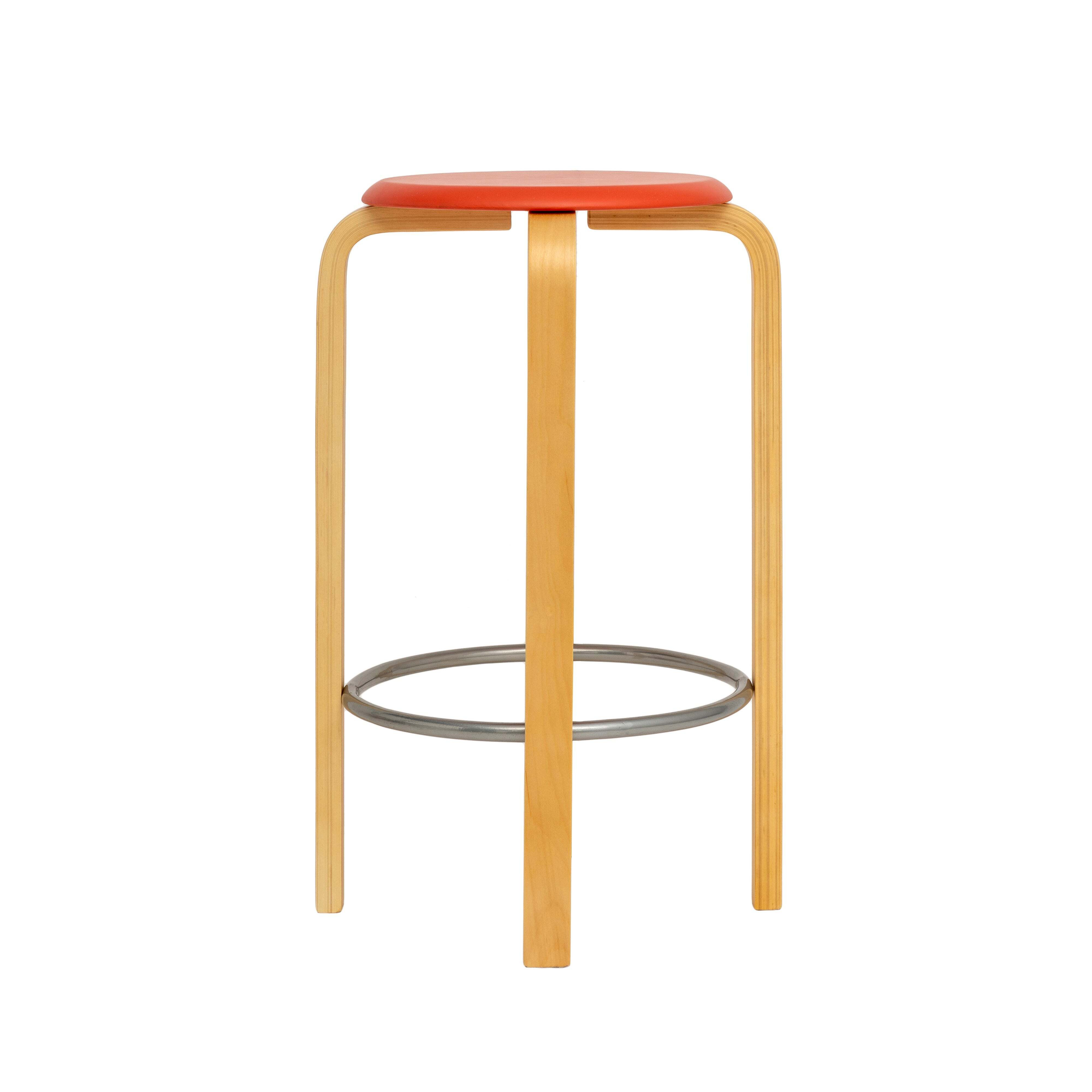 Elements Freja Bar Stool, Wood Red by Dunelm | ufurnish.com