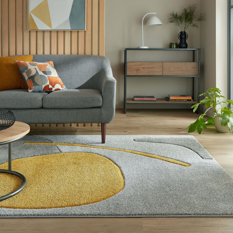 Elements Collage Rug Elements Collage Ochre by Dunelm | ufurnish.com