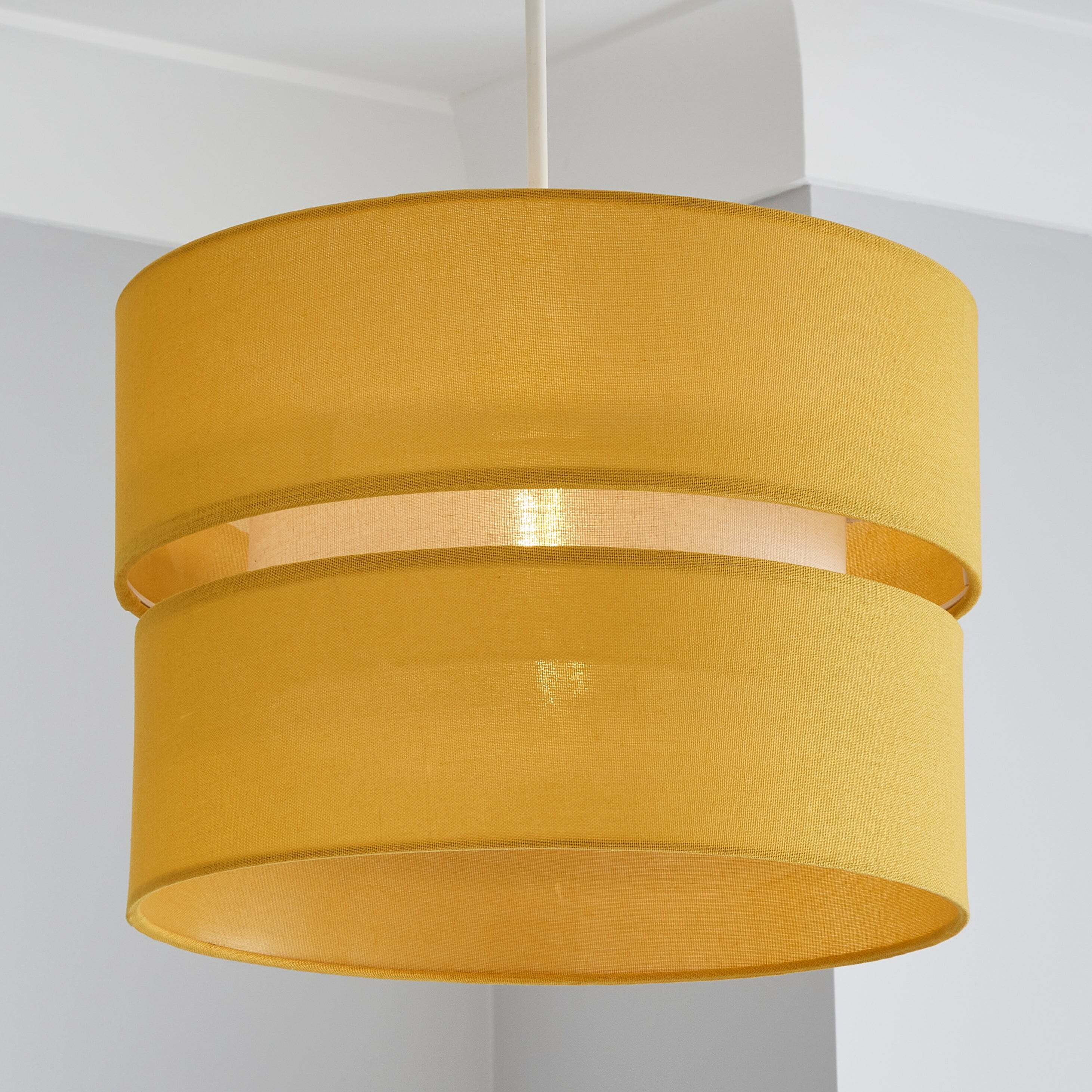 Frea Lamp Shade 34cm Ochre (Yellow) by Dunelm | ufurnish.com