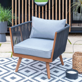 Elements Rope Garden Chair Grey by Dunelm ufurnish
