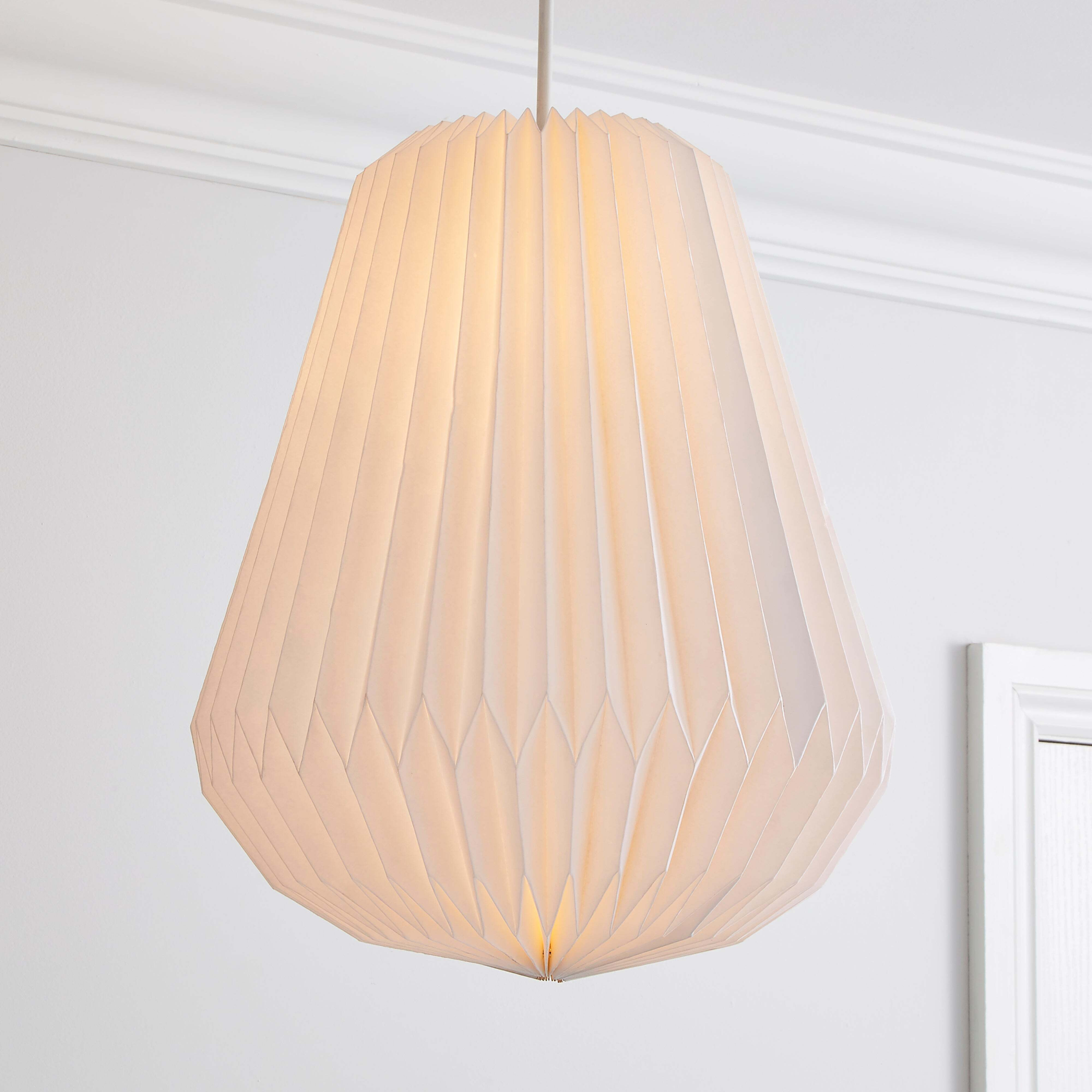 Origami Decagon Paper Pendant Large White by Dunelm | ufurnish.com